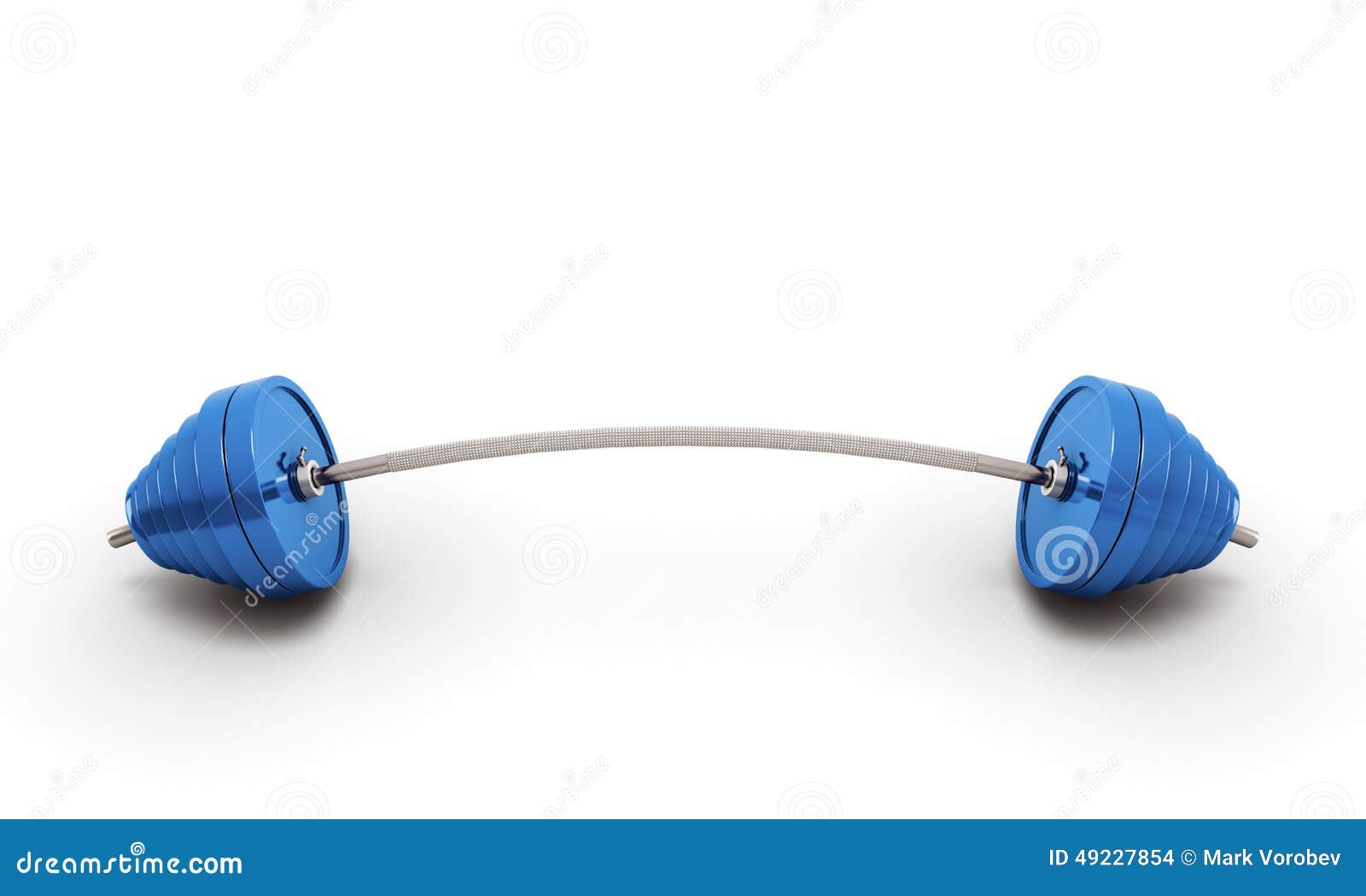 Barbell in Silver and Blue Design Stock Illustration - Illustration of ...