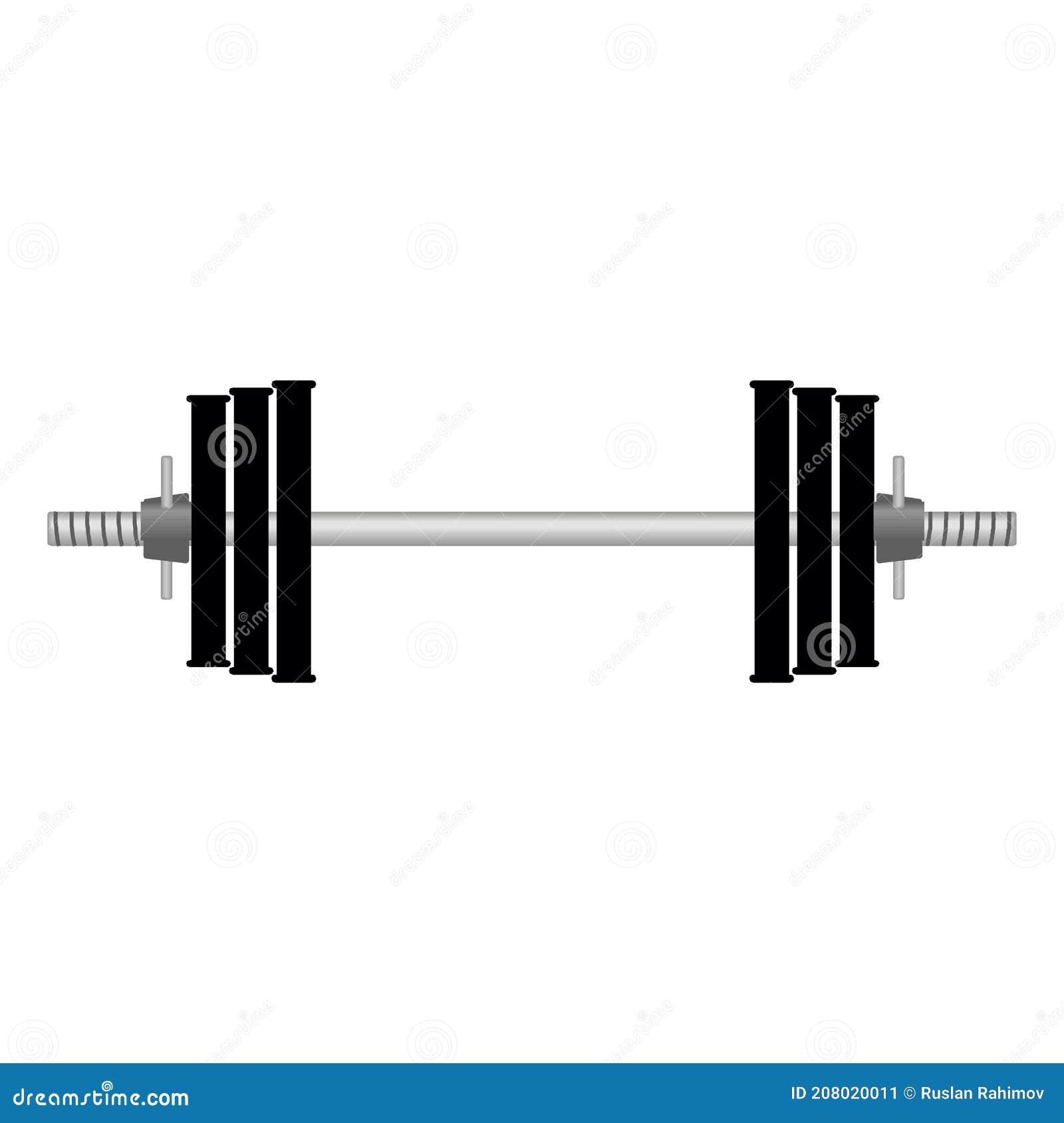 Barbell Vector Illustration Isolated on a White Background in EPS10 ...