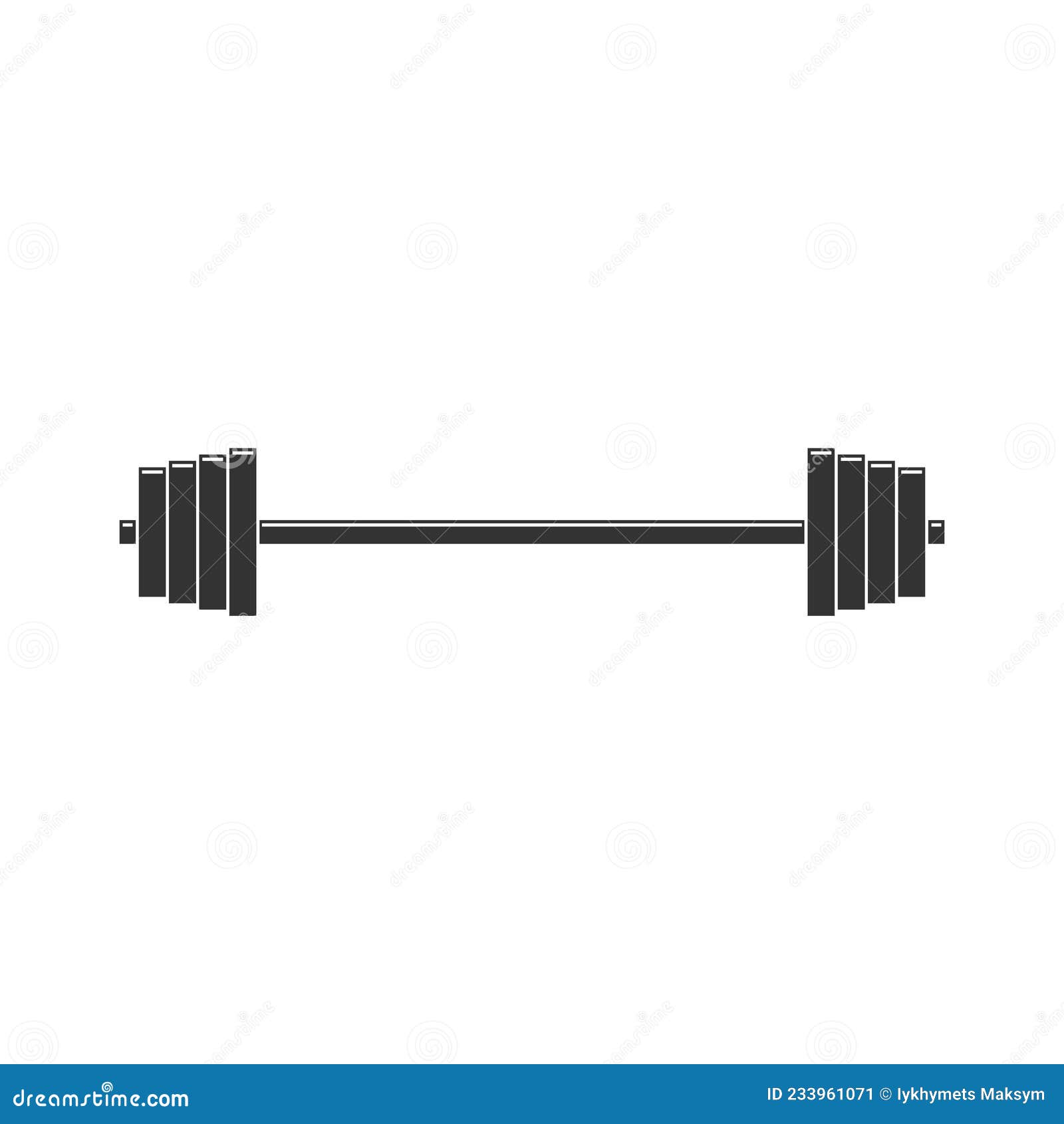 Barbell Vector Illustration Isolated on a White Background in EPS10 ...