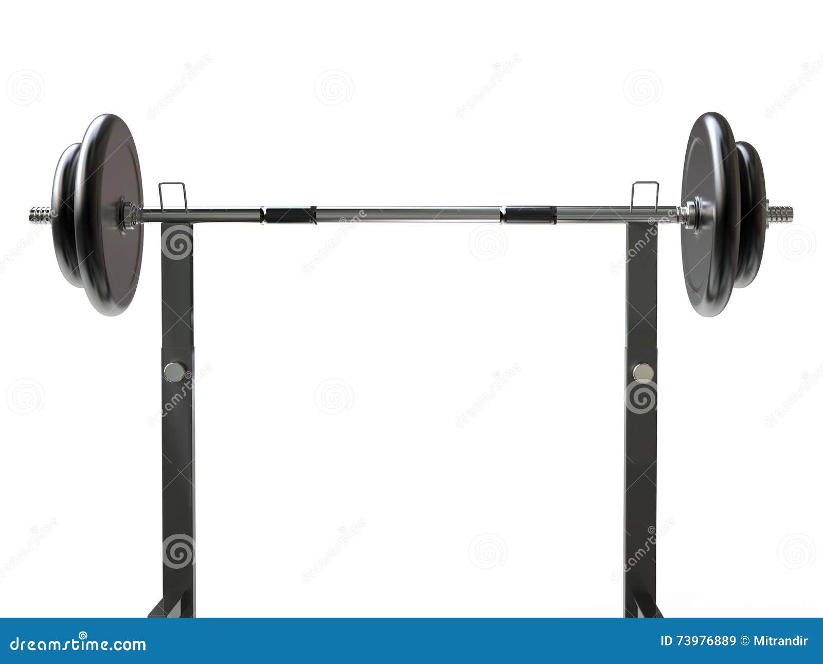 Barbell Weight on a Stand - Front View Stock Image - Image of muscle ...