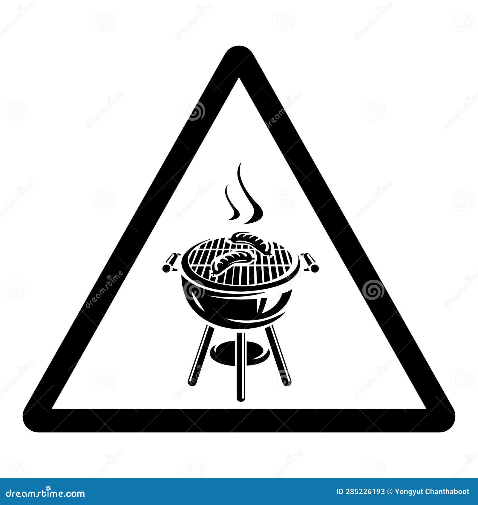 Barbeque Bbq Area Symbol Sign, Vector Illustration, Isolate on White ...