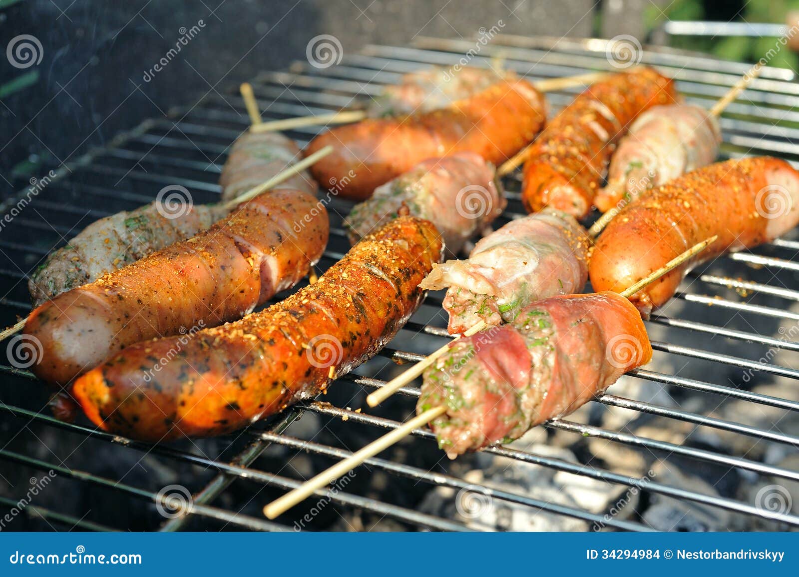Barbeque stock photo. Image of beef, meat, barbeque, roll - 34294984