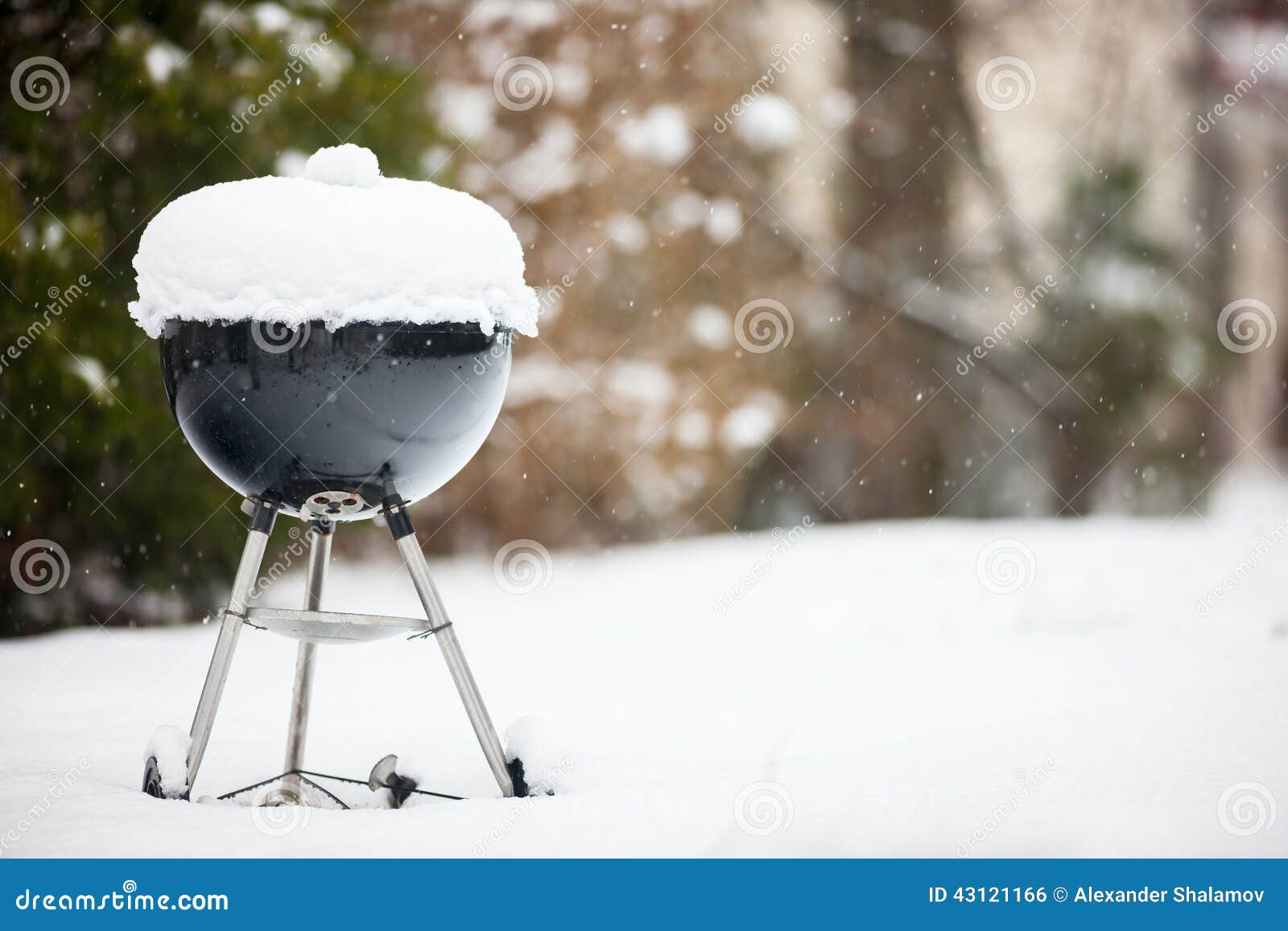 Barbeque Grill Covered with Snow Stock Photo - Image of barbecue ...
