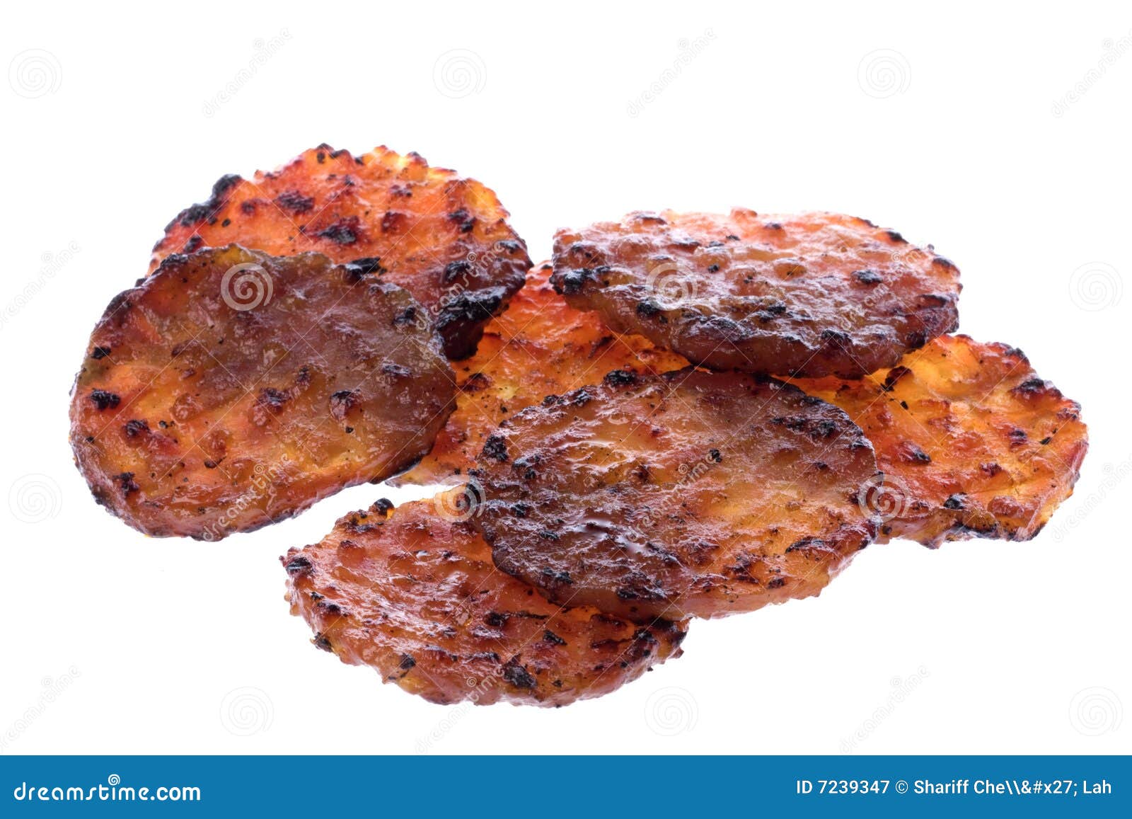 Barbeque Grilled Chicken Coins Isolated Stock Image - Image of coins ...
