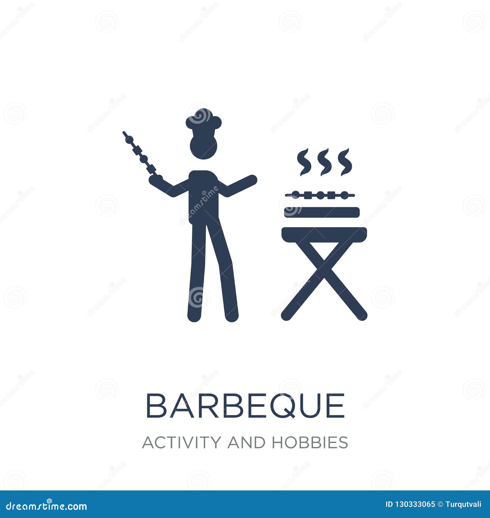 Barbeque Icon. Trendy Flat Vector Barbeque Icon on White Background ...
