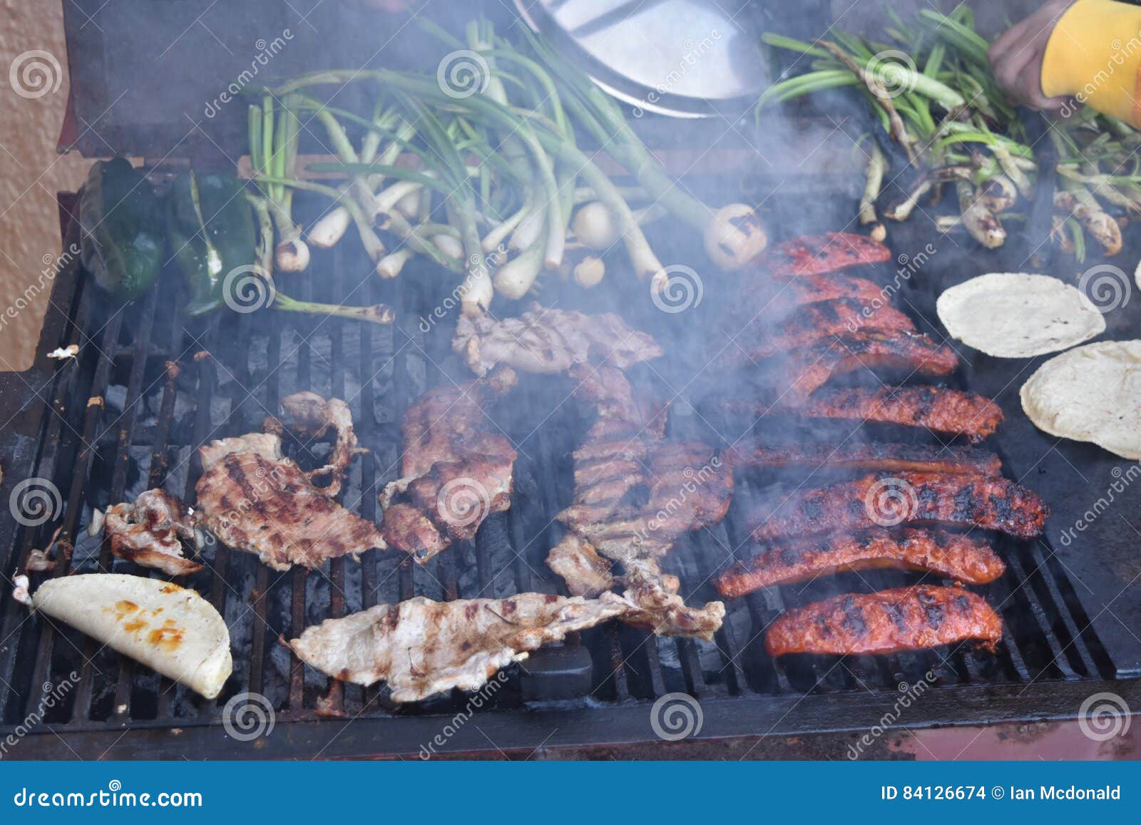 Barbeque in Mexico stock photo. Image of chorizo, cooking - 84126674
