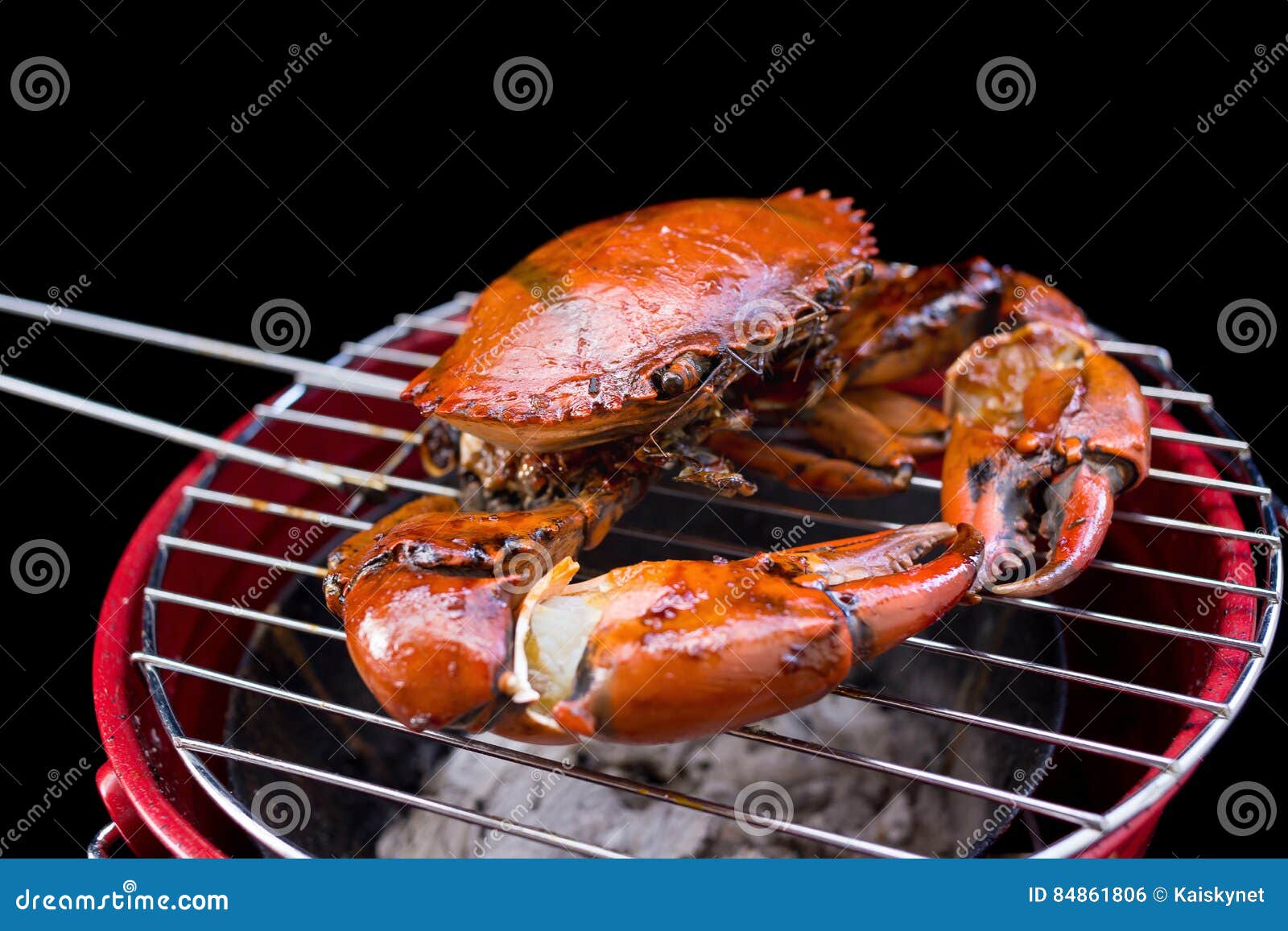 Barbeque mud crab. stock photo. Image of diet, crab, food - 84861806