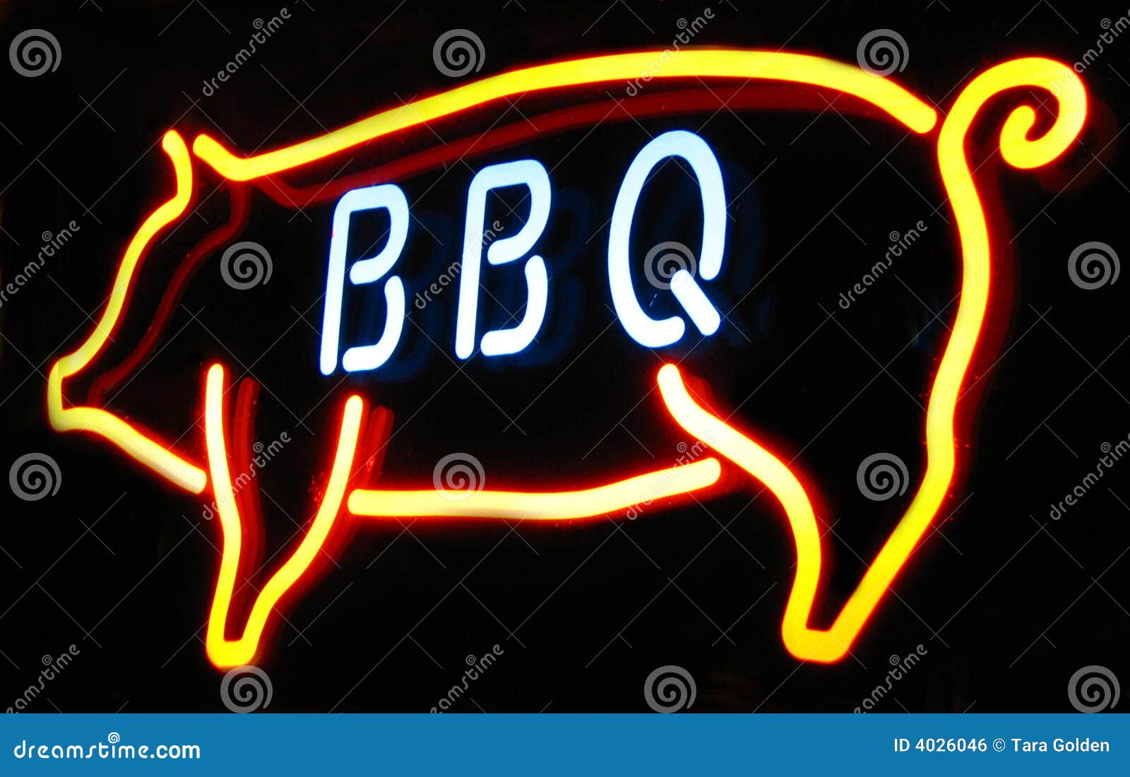 Barbeque neon sign stock photo. Image of barbecue, customer - 4026046