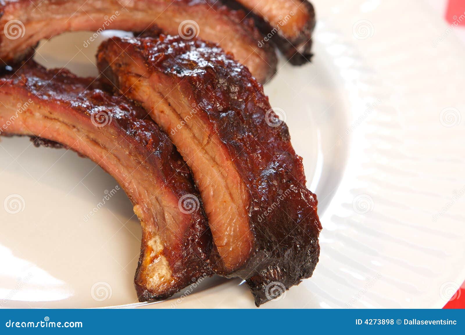 Barbeque pork ribs stock photo. Image of food, lunch, healthy - 4273898