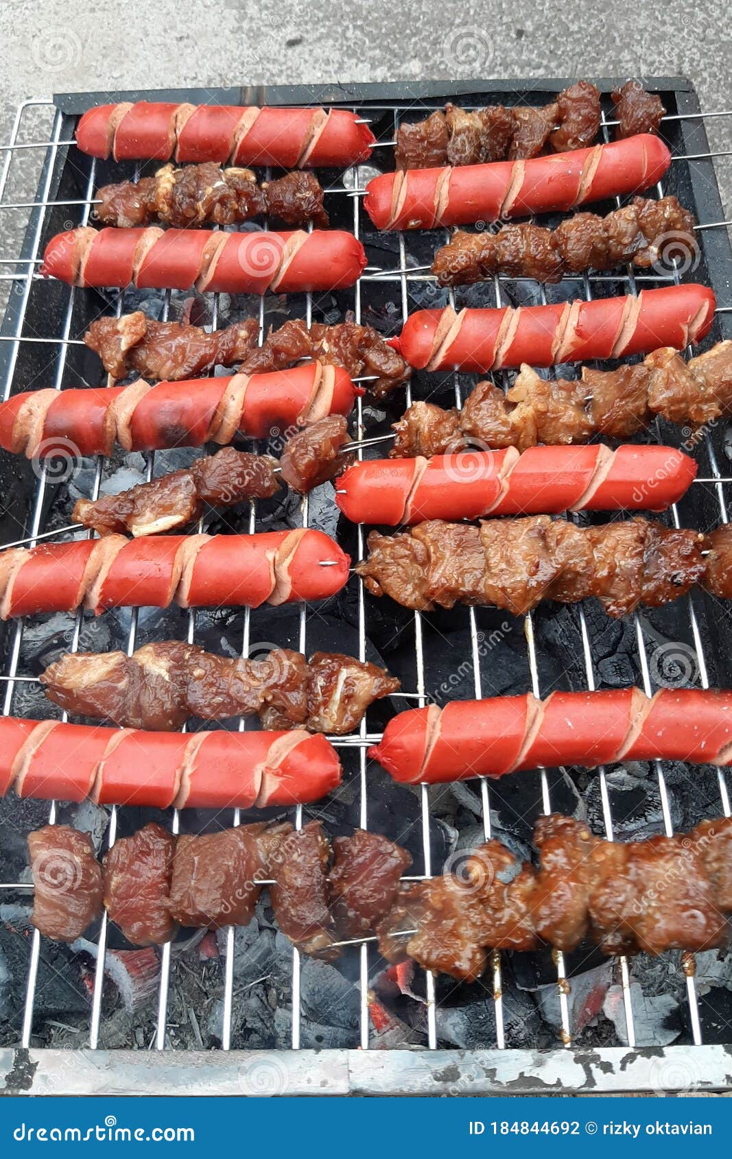 Barbeque, Satay, Indonesian Barbeque Food Stock Photo - Image of smoke ...