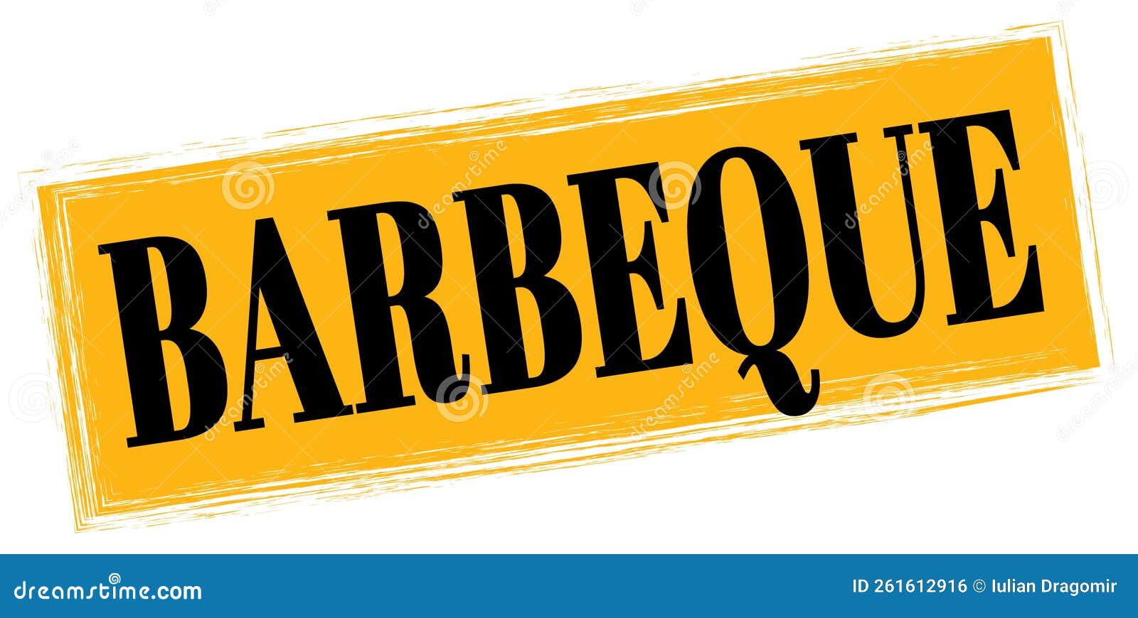 BARBEQUE Text Written on Orange-black Stamp Sign Stock Illustration ...