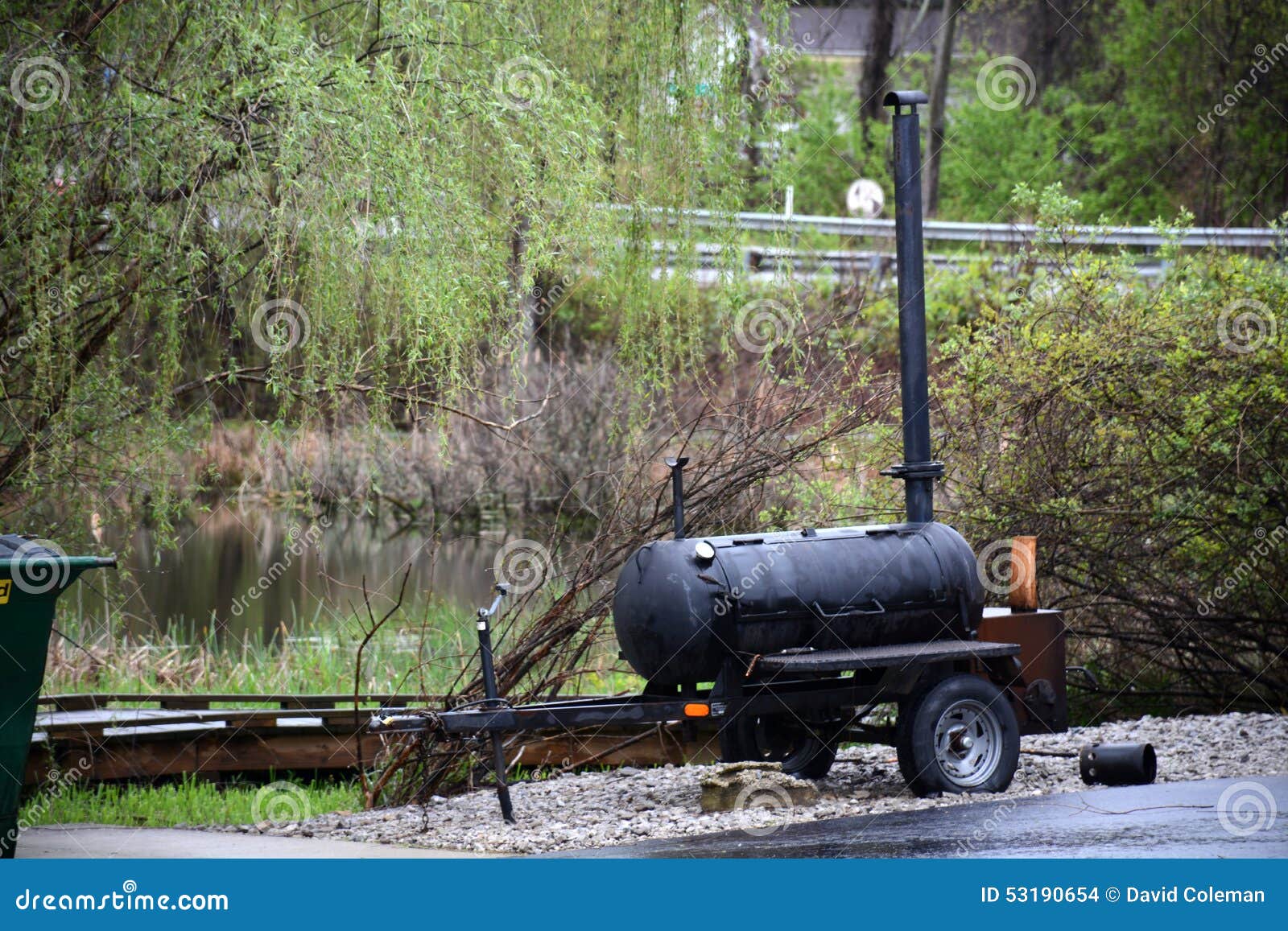 Barbeque on wheels stock photo. Image of wheels, cylinder - 53190654