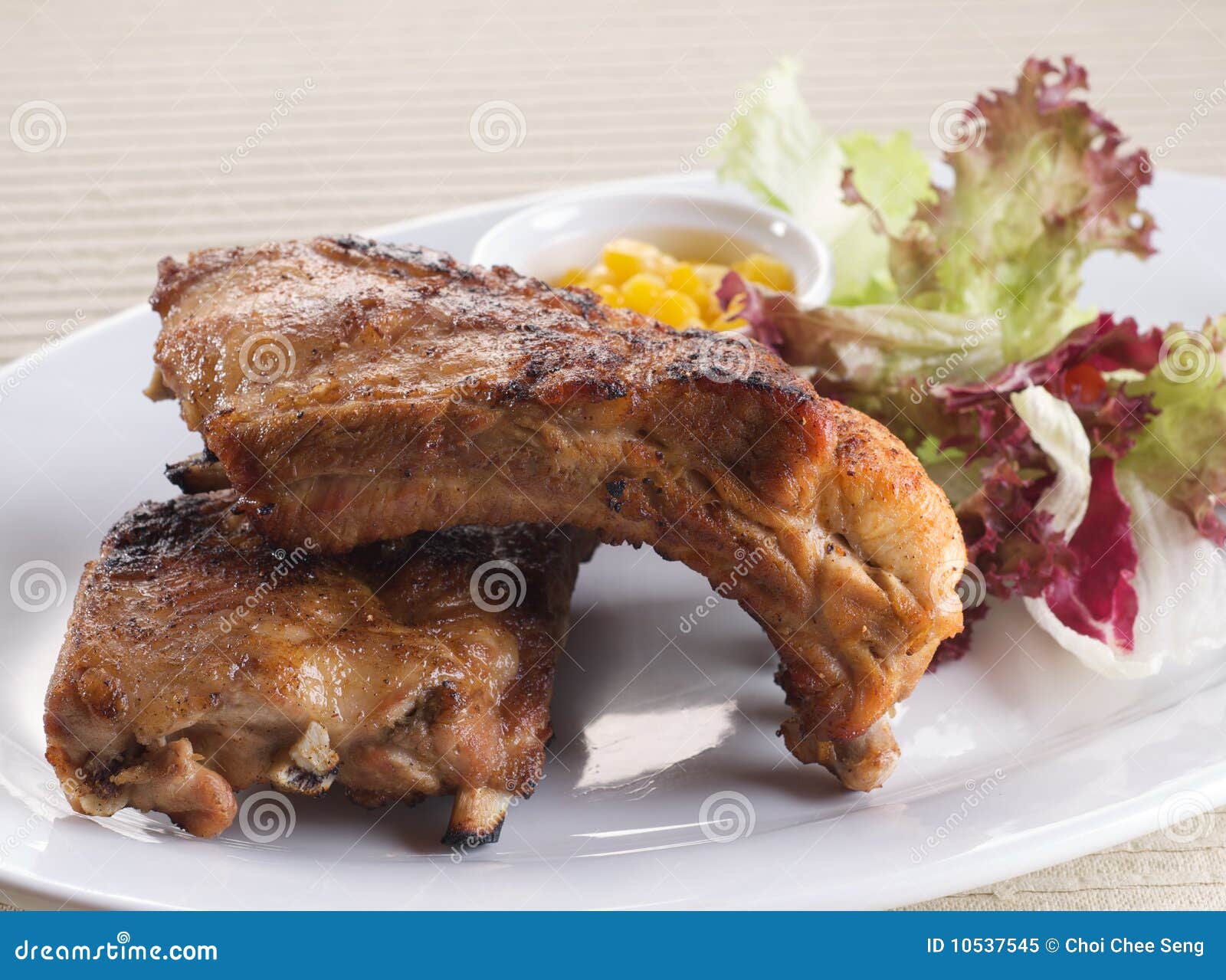 Barbequed ribs stock image. Image of delicious, meal - 10537545