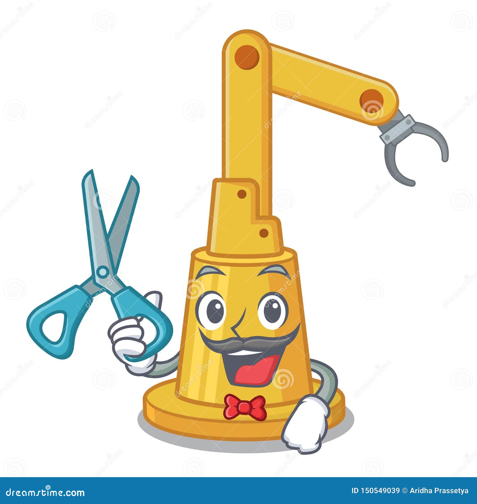 Barber Assembly Automation Machine Isolated the Mascot Stock Vector ...