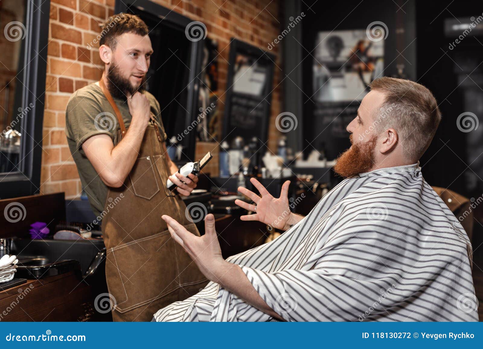 Barber and Bearded Man in Barber Shop Stock Photo - Image of client ... Barber and Bearded Man in Barber Shop Stock Photo - Image of client ...