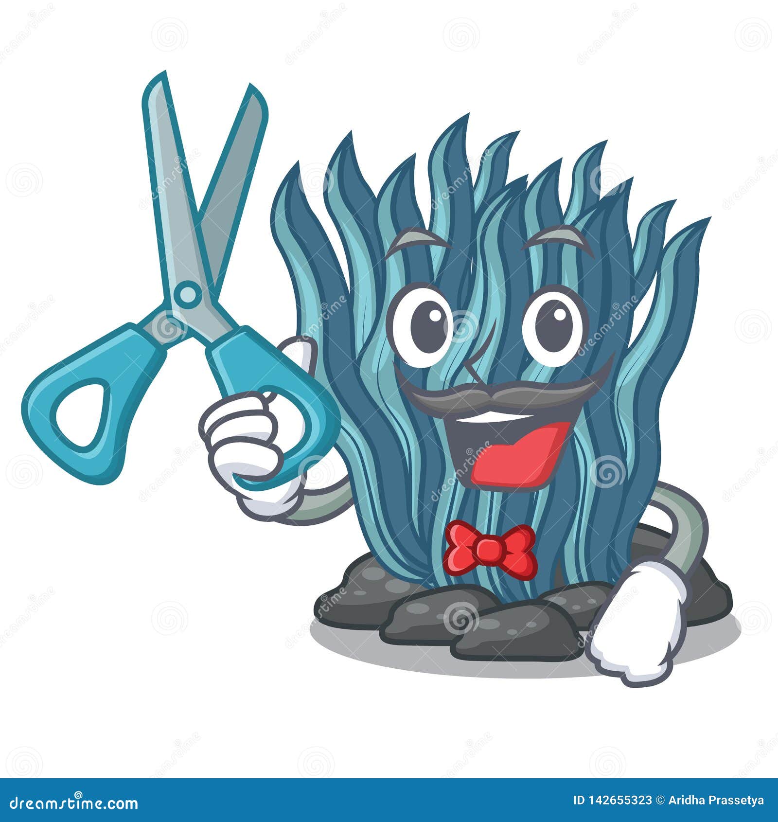 Barber Blue Seaweed in the Shape Mascot Stock Vector - Illustration of ...