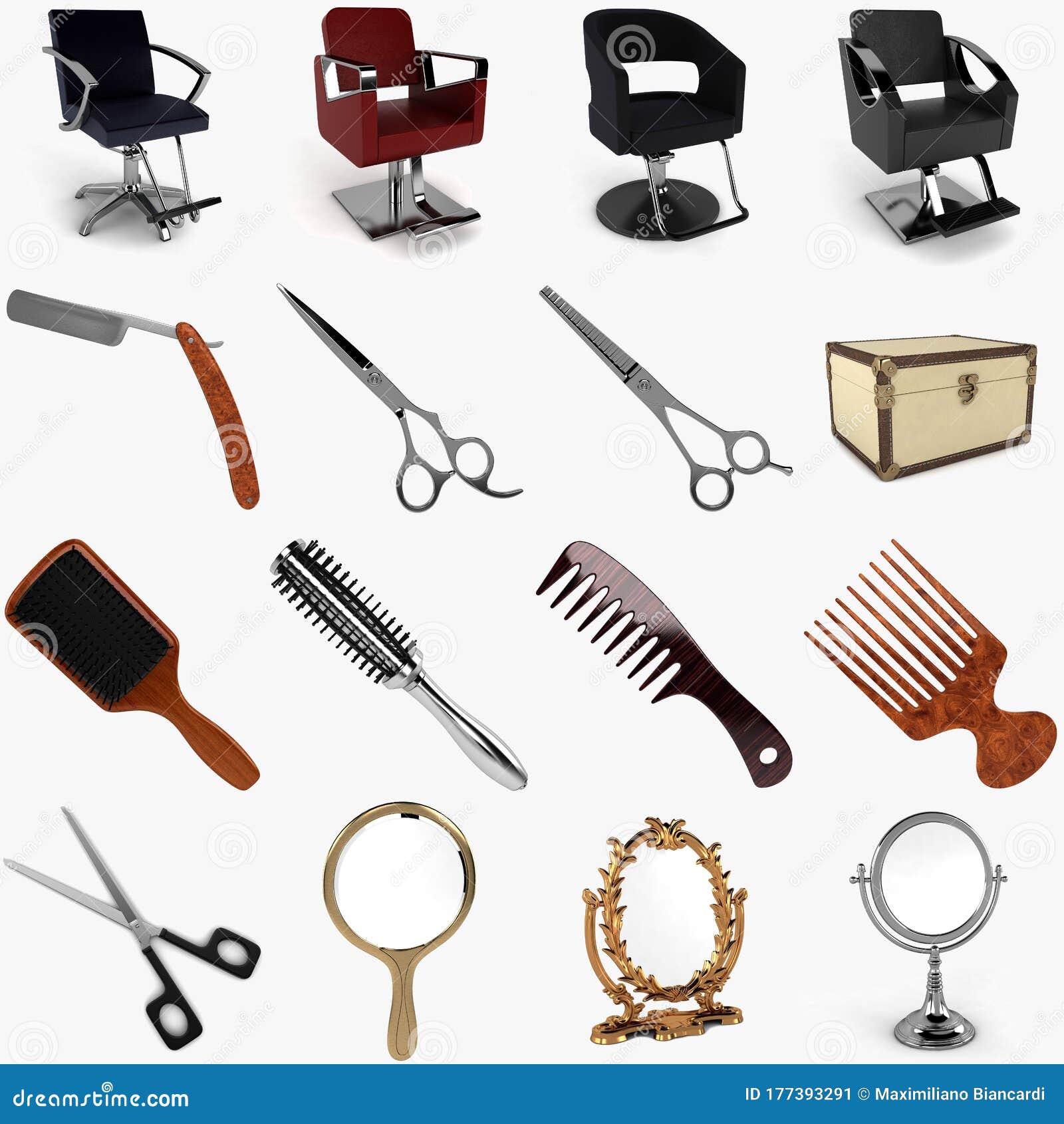Barber Collection stock illustration. Illustration of fashion - 177393291