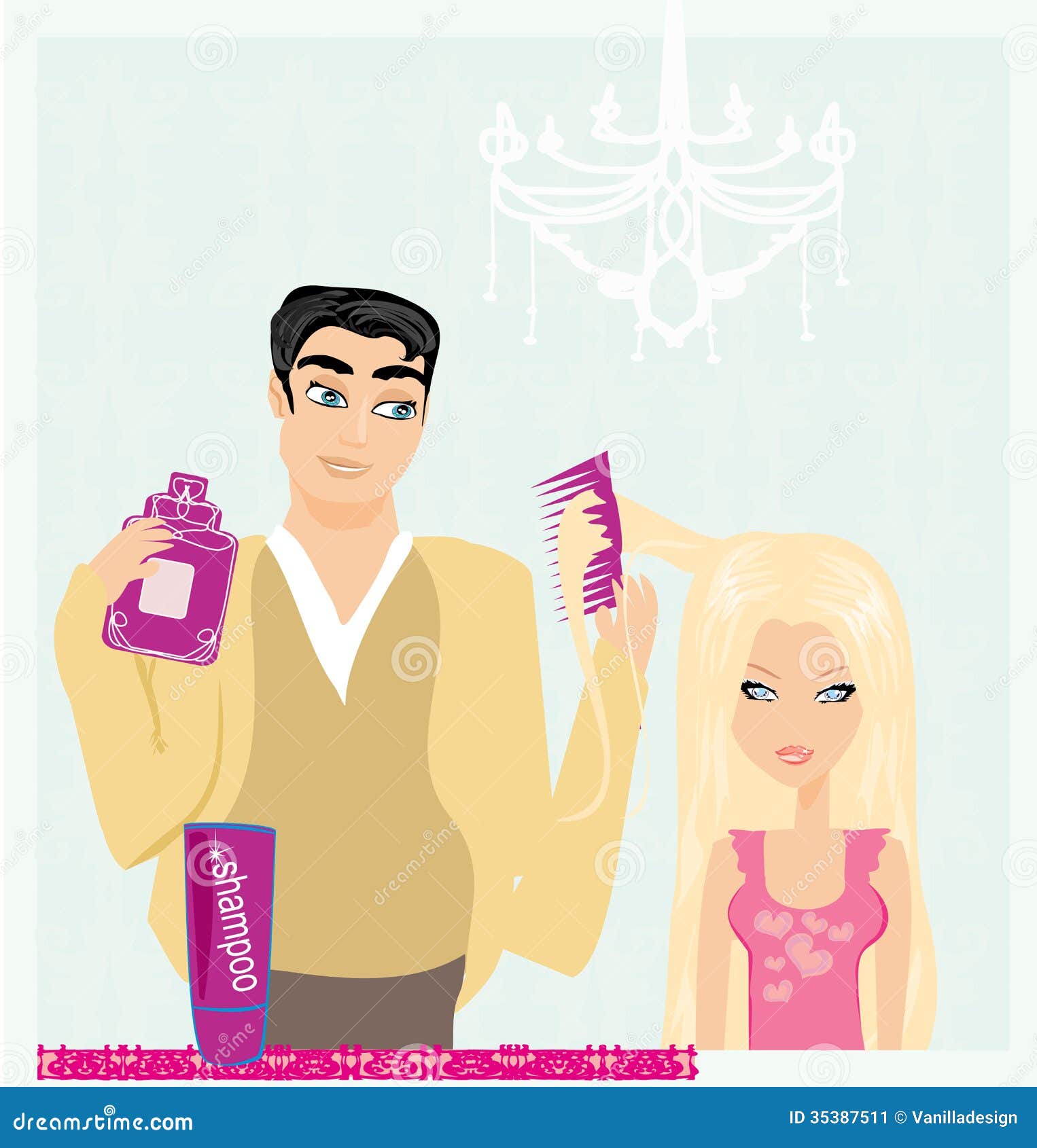 Barber Comb And Scissors Cartoon | CartoonDealer.com #27958261