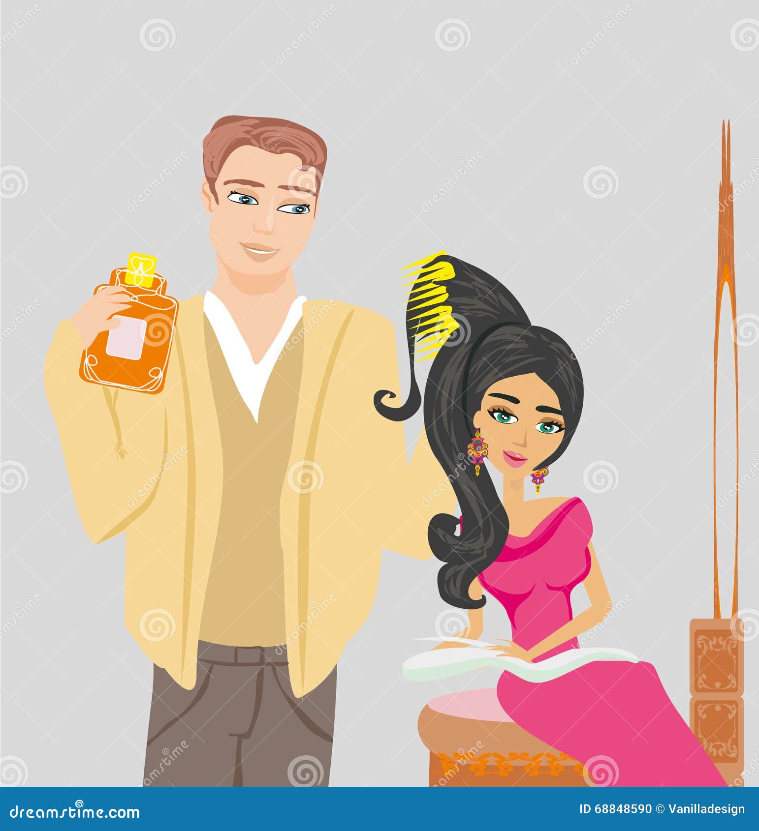 Barber Comb And Scissors Cartoon | CartoonDealer.com #27958261