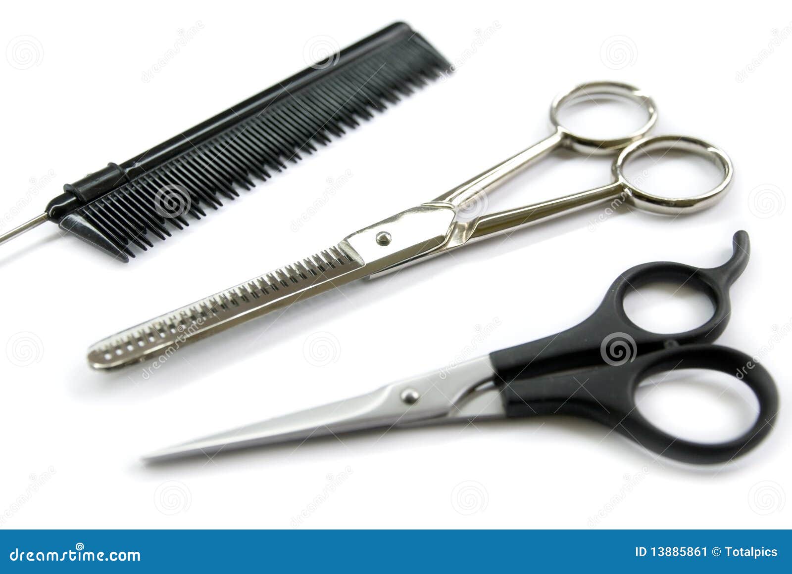 Barber comb scissors stock image. Image of hair, cutting - 13885861