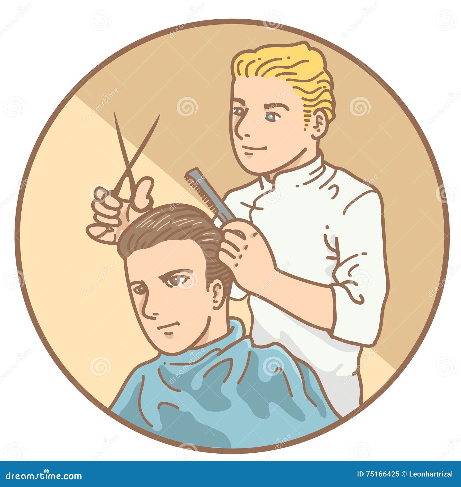 Barber hand drawn stock vector. Illustration of hair - 75166425