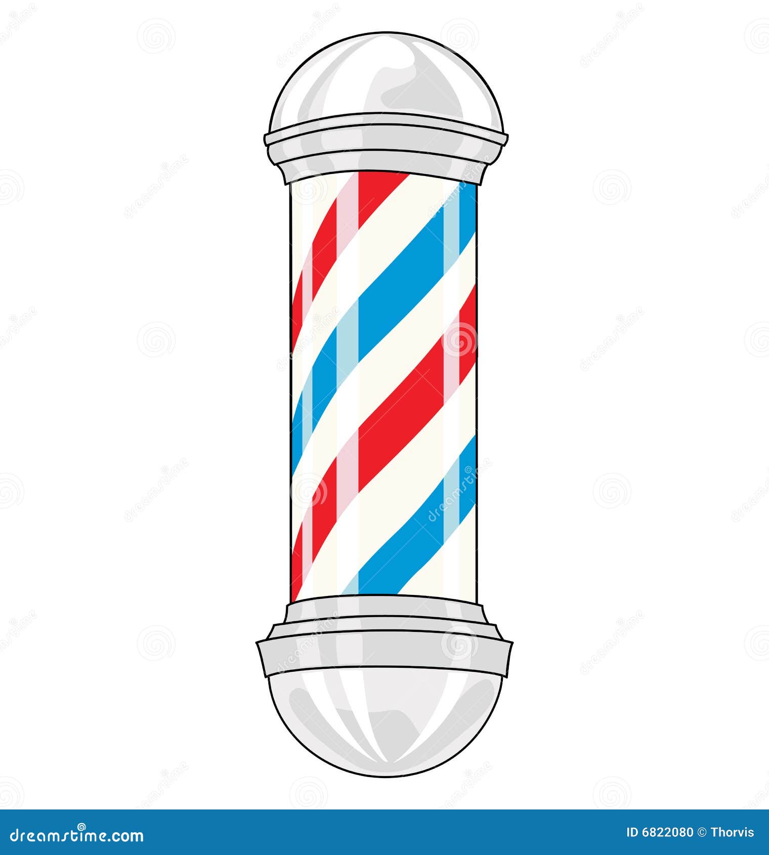 Barber pole stock illustration. Illustration of striped - 6822080