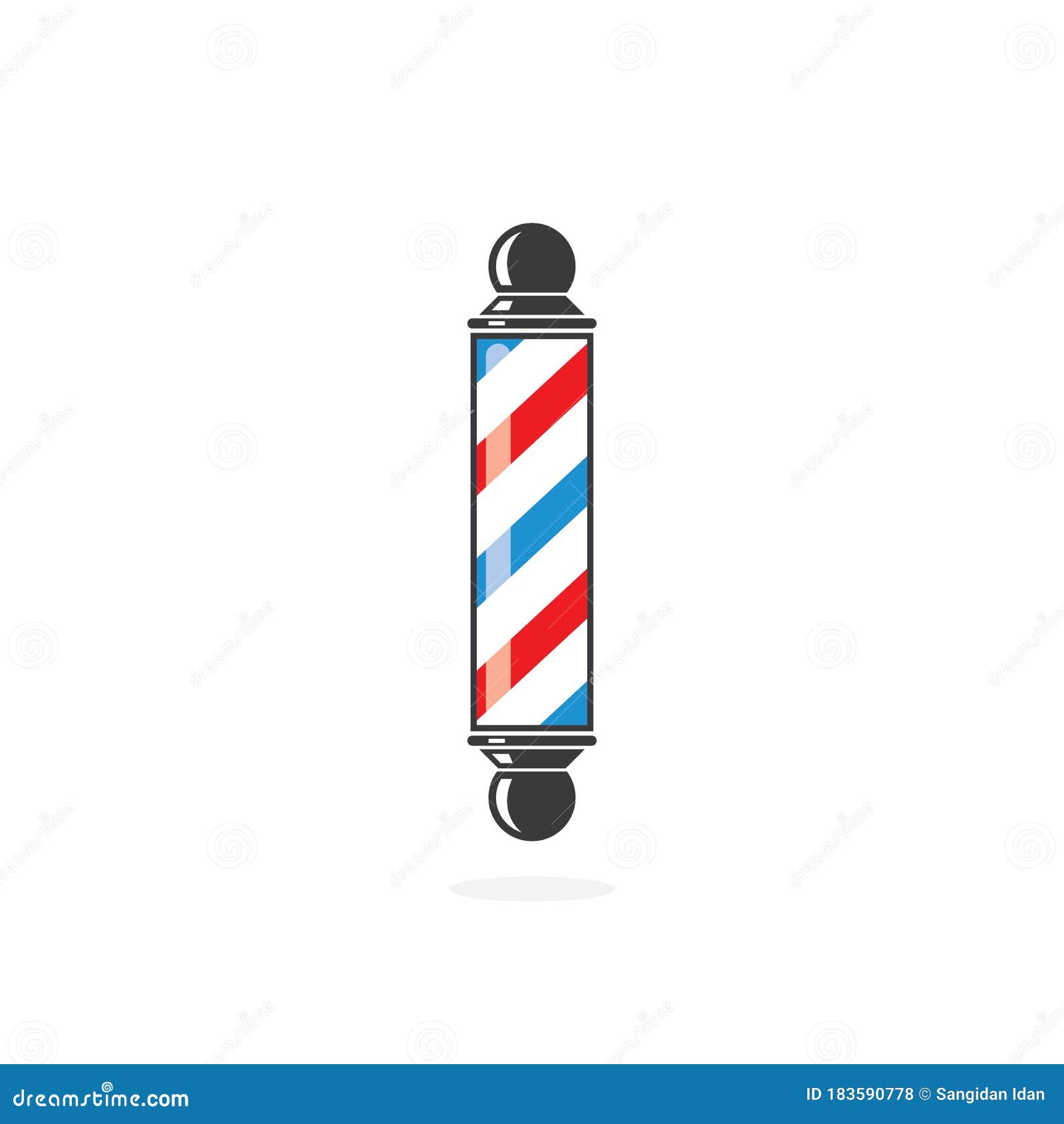 Barber Pole Icon Logo Vector Icon Stock Vector - Illustration of symbol ...