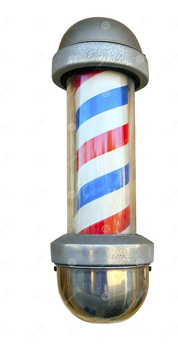 Barber Pole. Isolated. stock image. Image of rotate, classic - 95096969