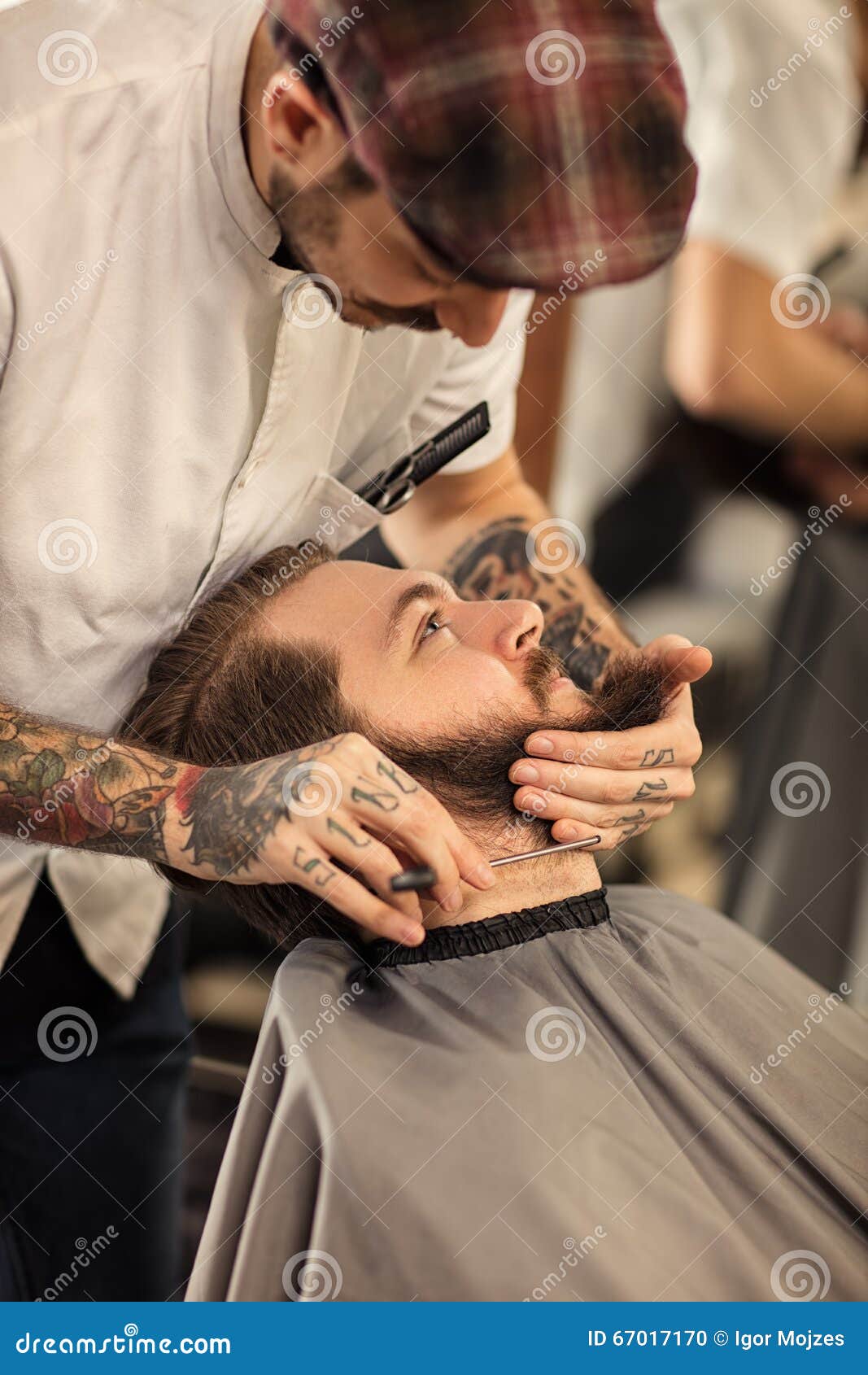 Barber with razor stock photo. Image of professional - 67017170