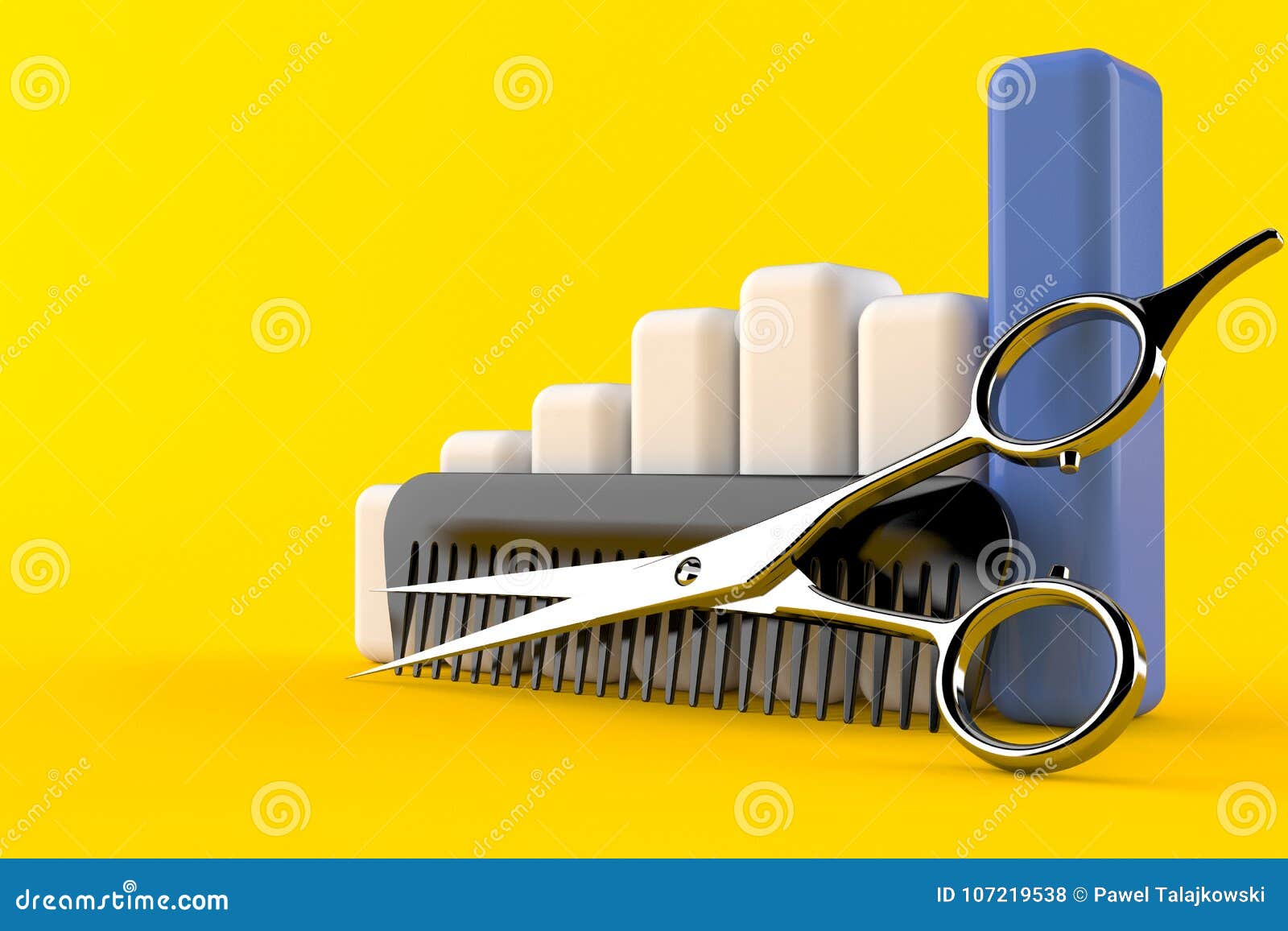 Barber Scissors with Comber with Chart Stock Illustration ... Barber Scissors with Comber with Chart Stock Illustration ...
