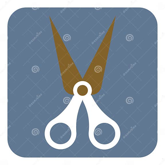 Barber scissors, icon stock vector. Illustration of steel - 260373052