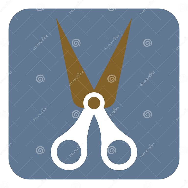 Barber scissors, icon stock vector. Illustration of steel - 260373052