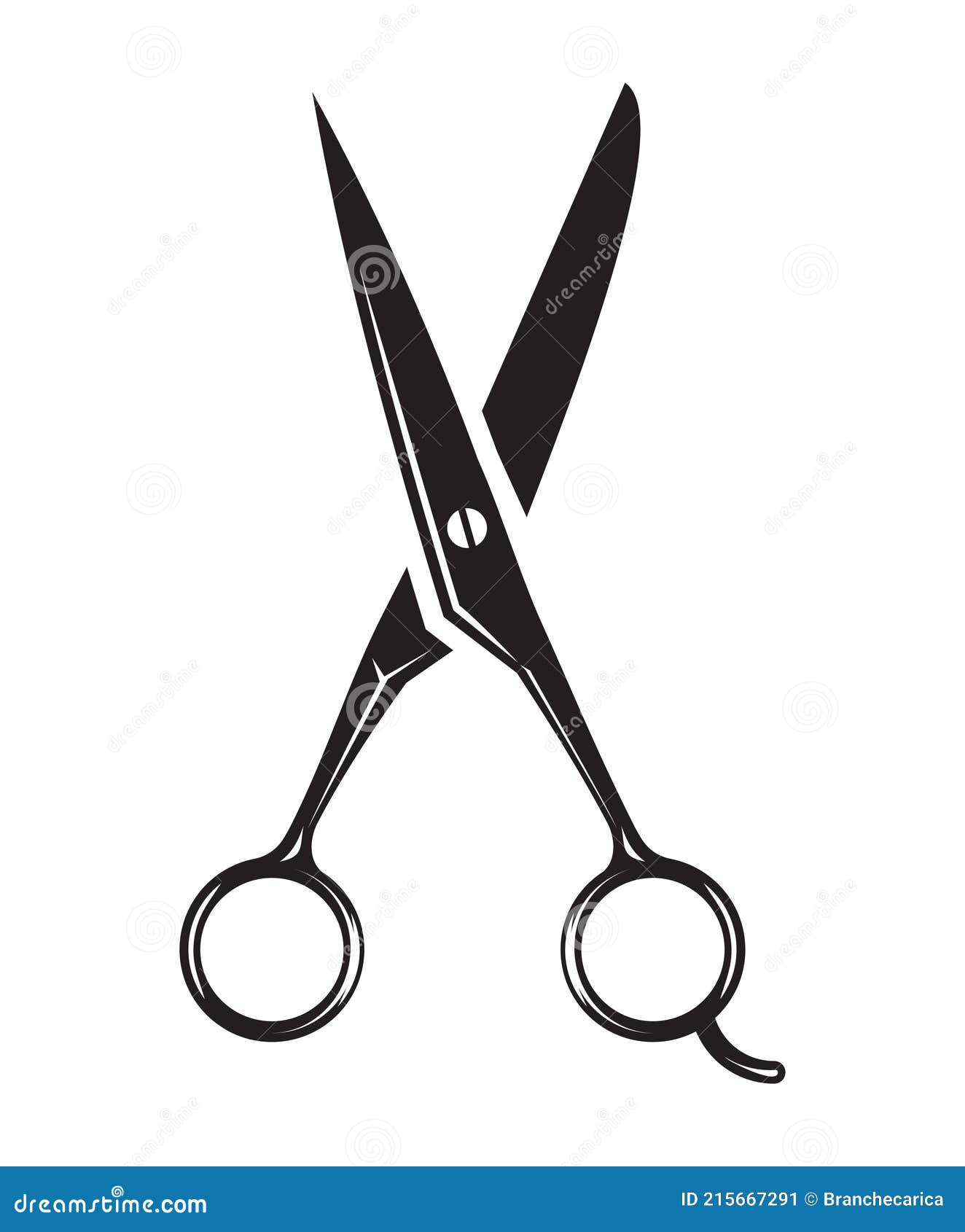 Barber Scissors With Comber With Chart Stock Illustration ...