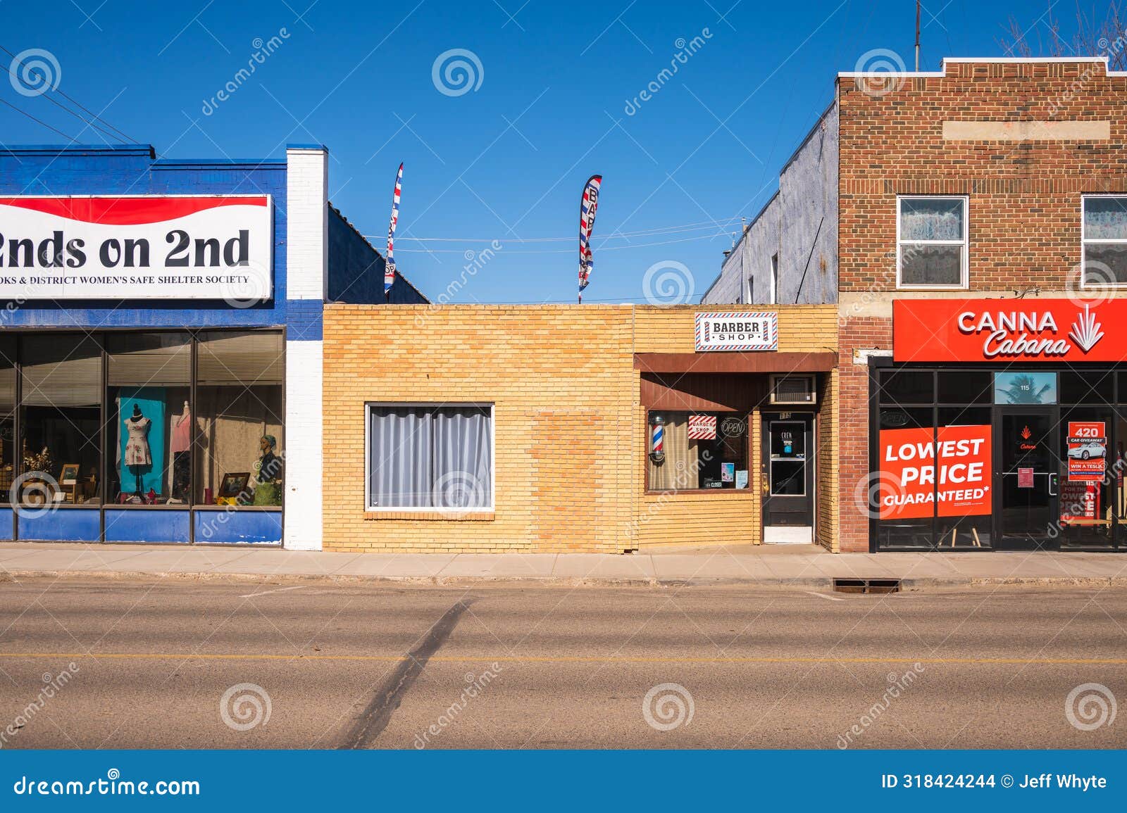 Barber Shop in Downtown Brooks, Alberta Editorial Stock Image - Image ...