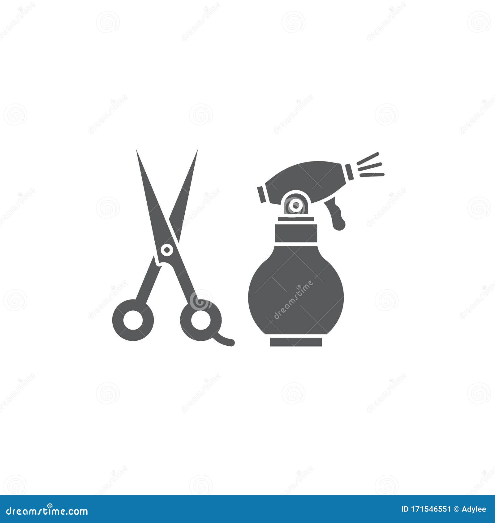 Barber Shop Equipment Vector Icon Symbol Tools Isolated on White ...