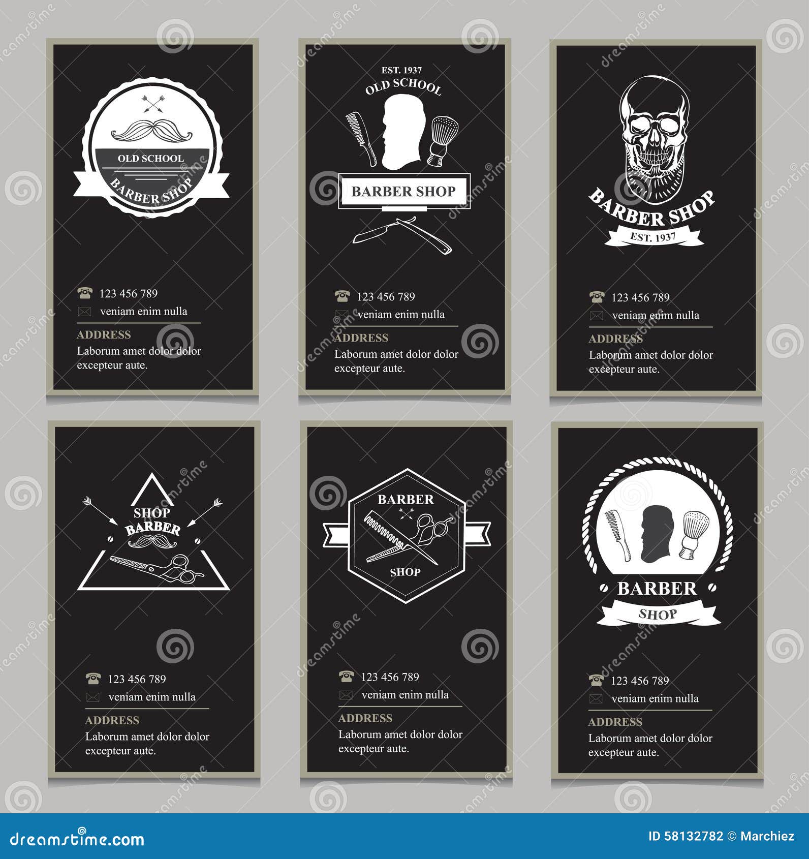 Barber Shop Labels,vector Icons. Stock Vector - Illustration of badge ...