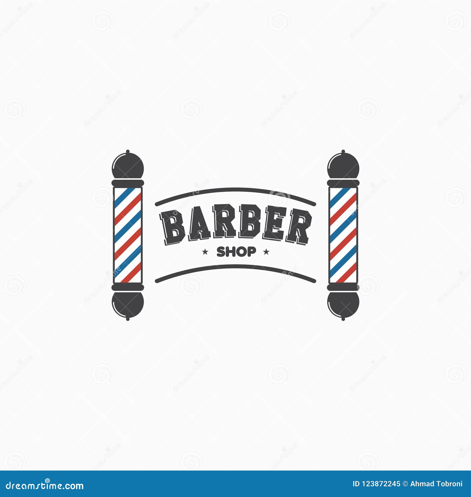 Barber Shop Logo Vector Template Ilustración del Vector - Ilustración ...
