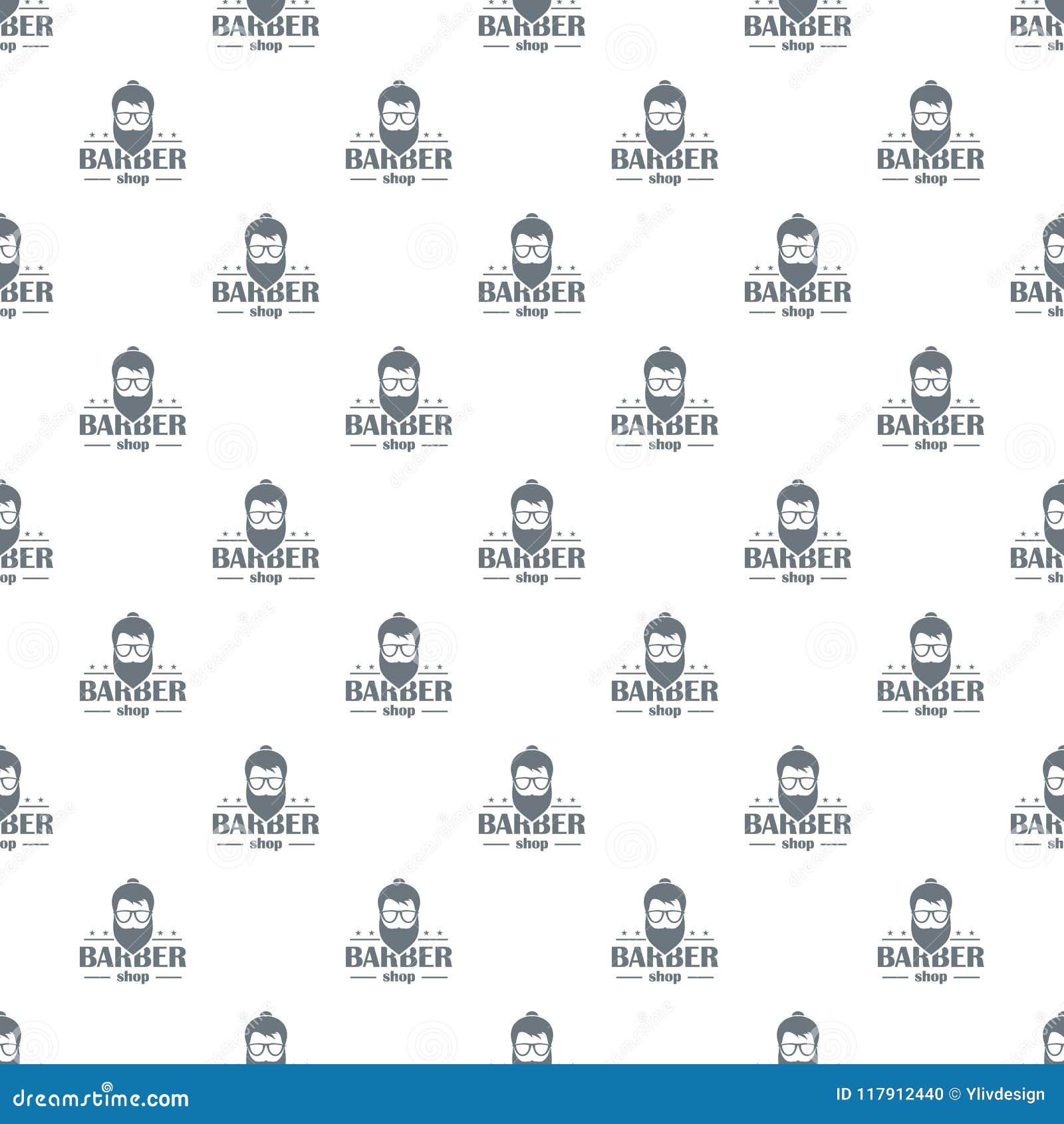 Barber Shop Pattern Vector Seamless Stock Vector - Illustration of ...