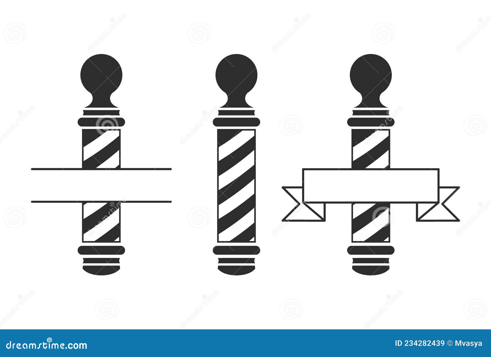 Barber Shop Pole Light. Vector Logo Template. Stock Vector ...