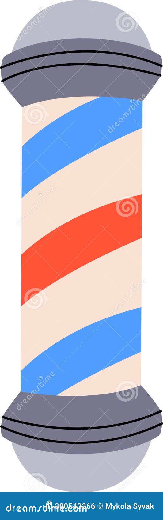 Barber Shop Pole stock vector. Illustration of hair - 300543266