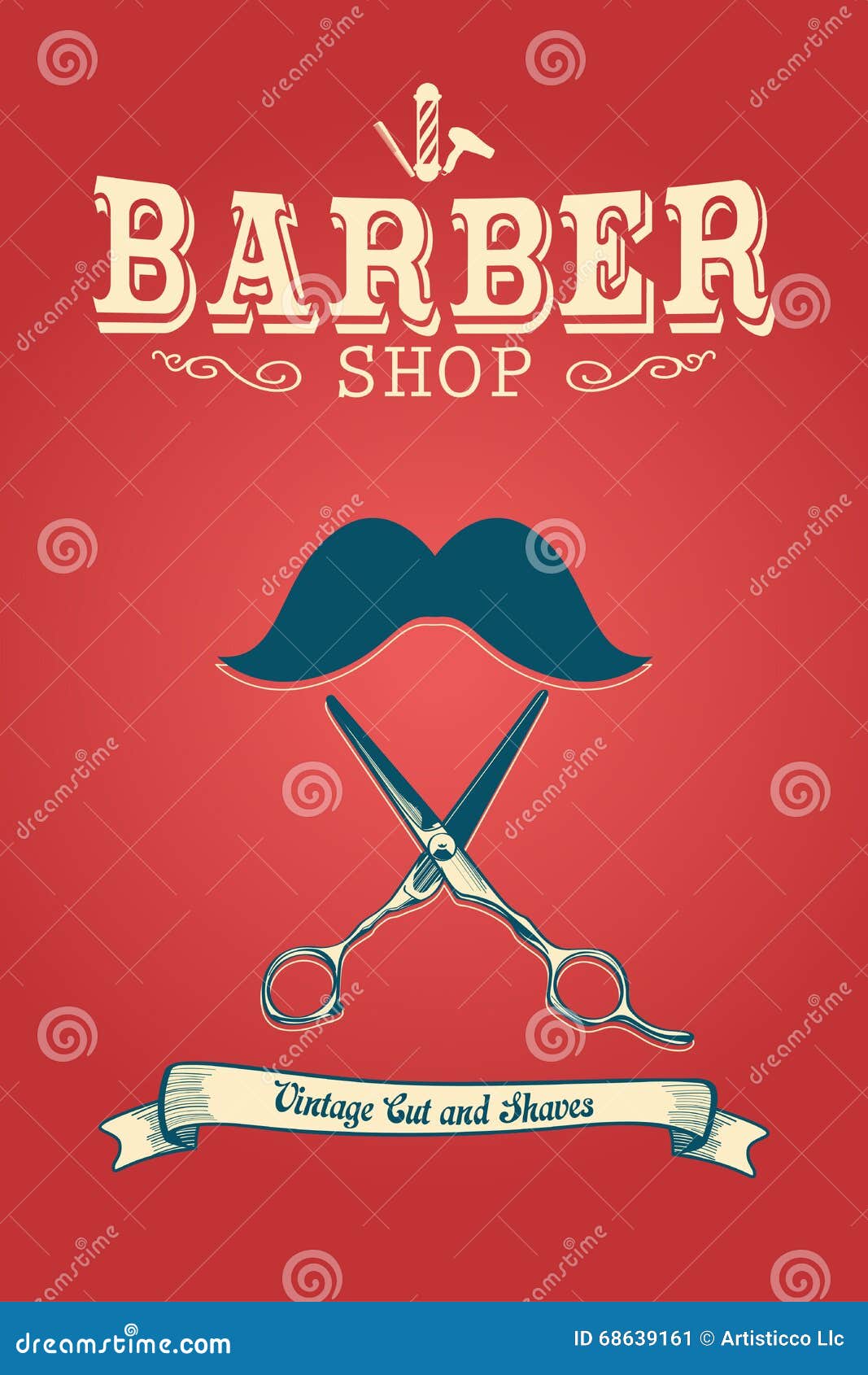 Barber Shop Poster stock vector. Illustration of business - 68639161