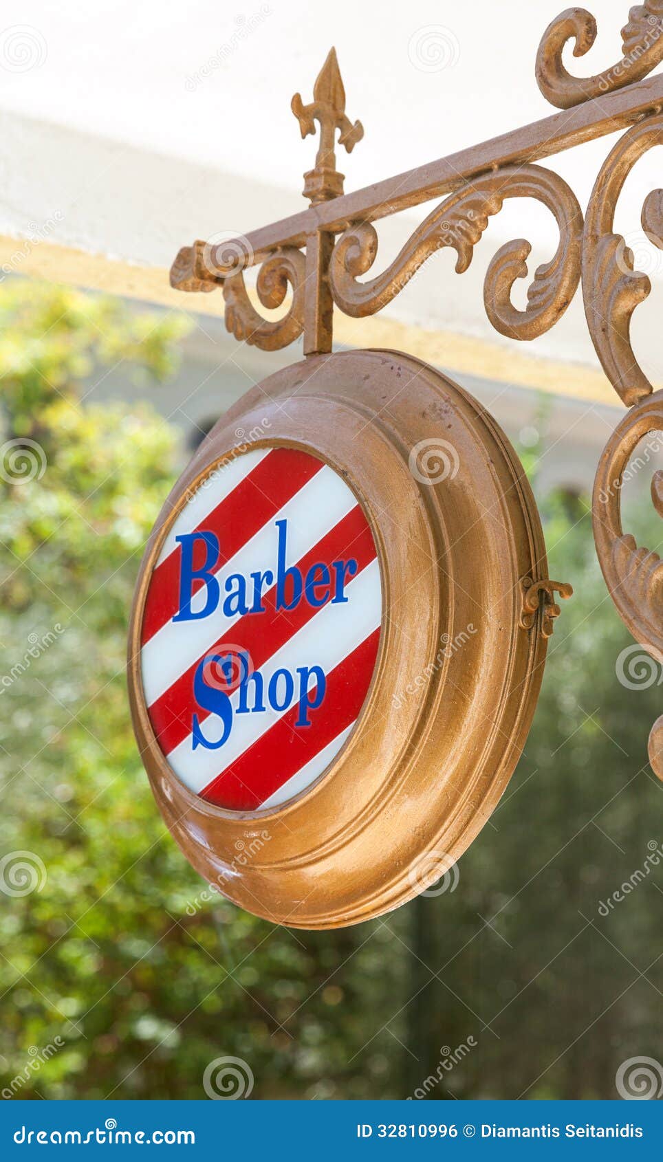 Barber shop sign stock photo. Image of chrome, retro - 32810996