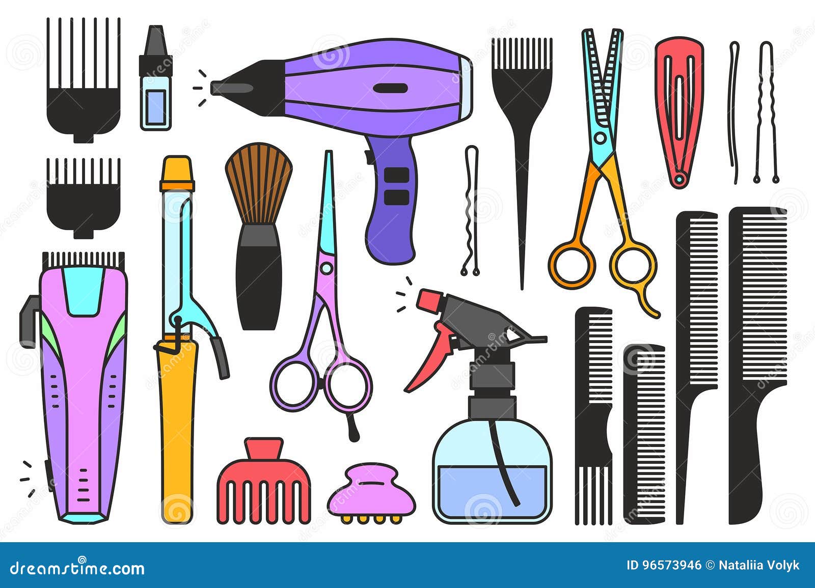 Barber shop tools stock vector. Illustration of fashion - 96573946