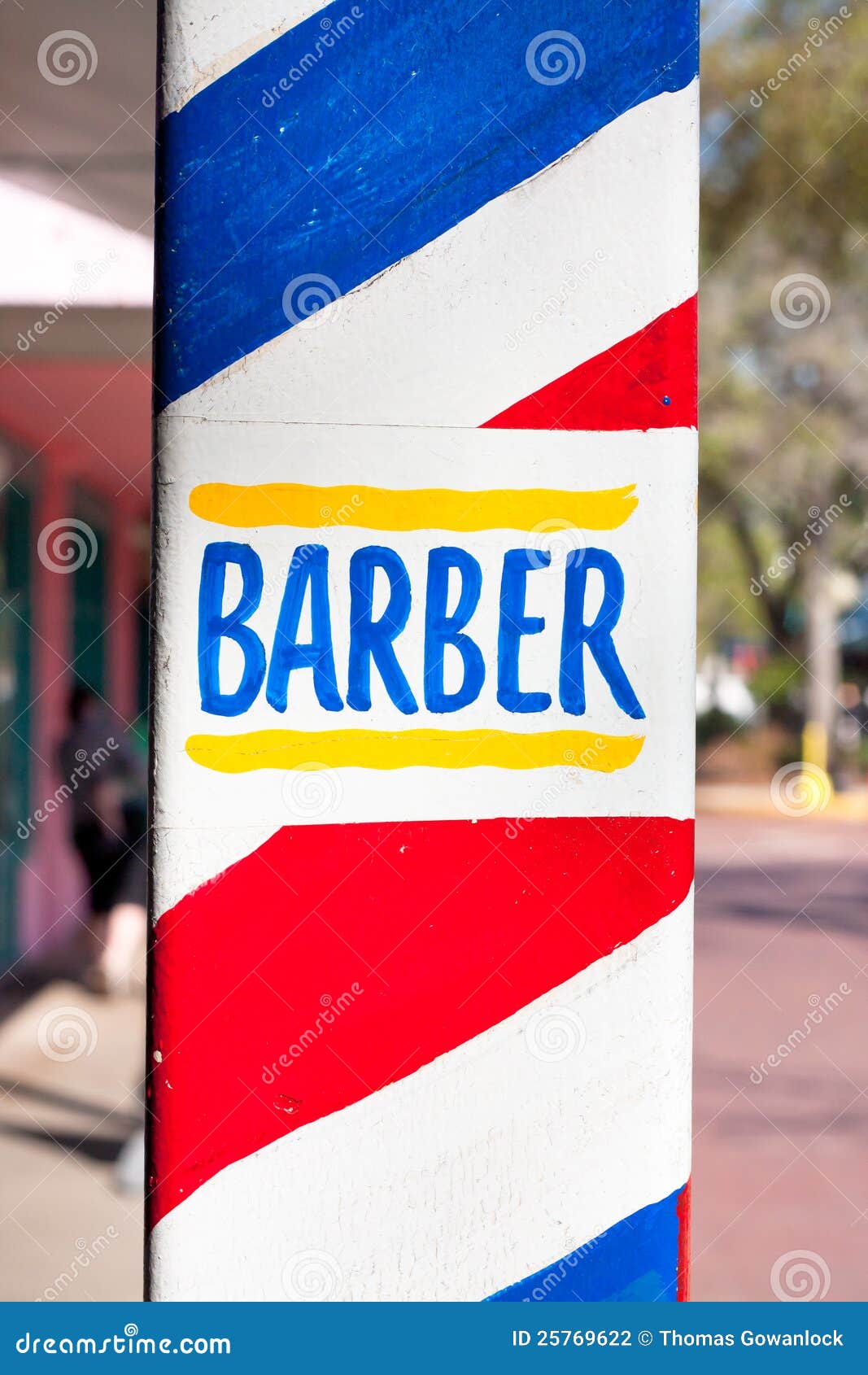 Barber sign stock photo. Image of public, town, pole - 25769622