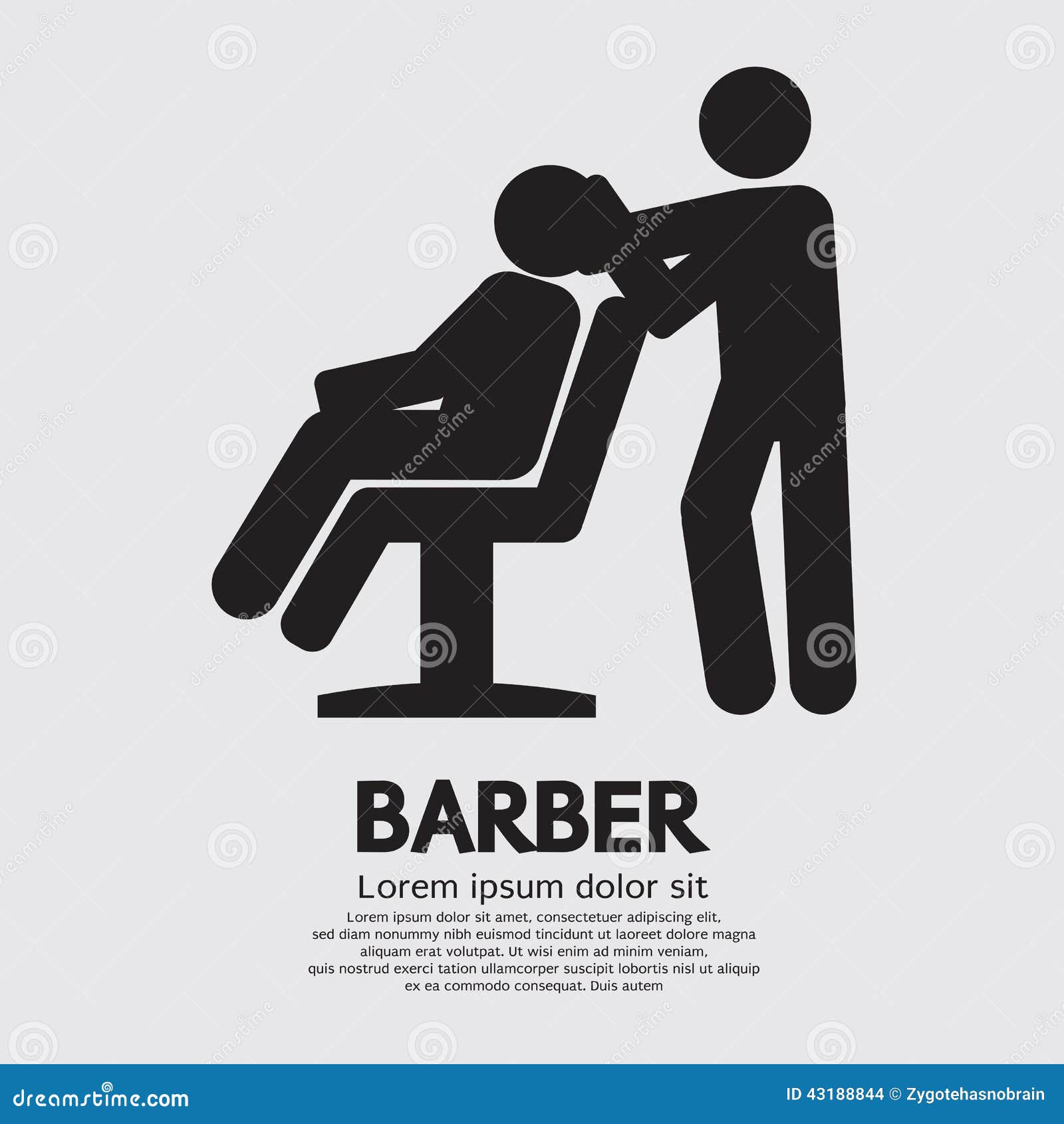 Barber Sign stock vector. Illustration of customer, stylist - 43188844