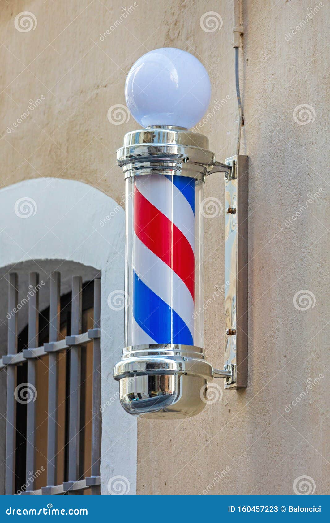 Barber Sign stock image. Image of striped, arles, swirl - 160457223