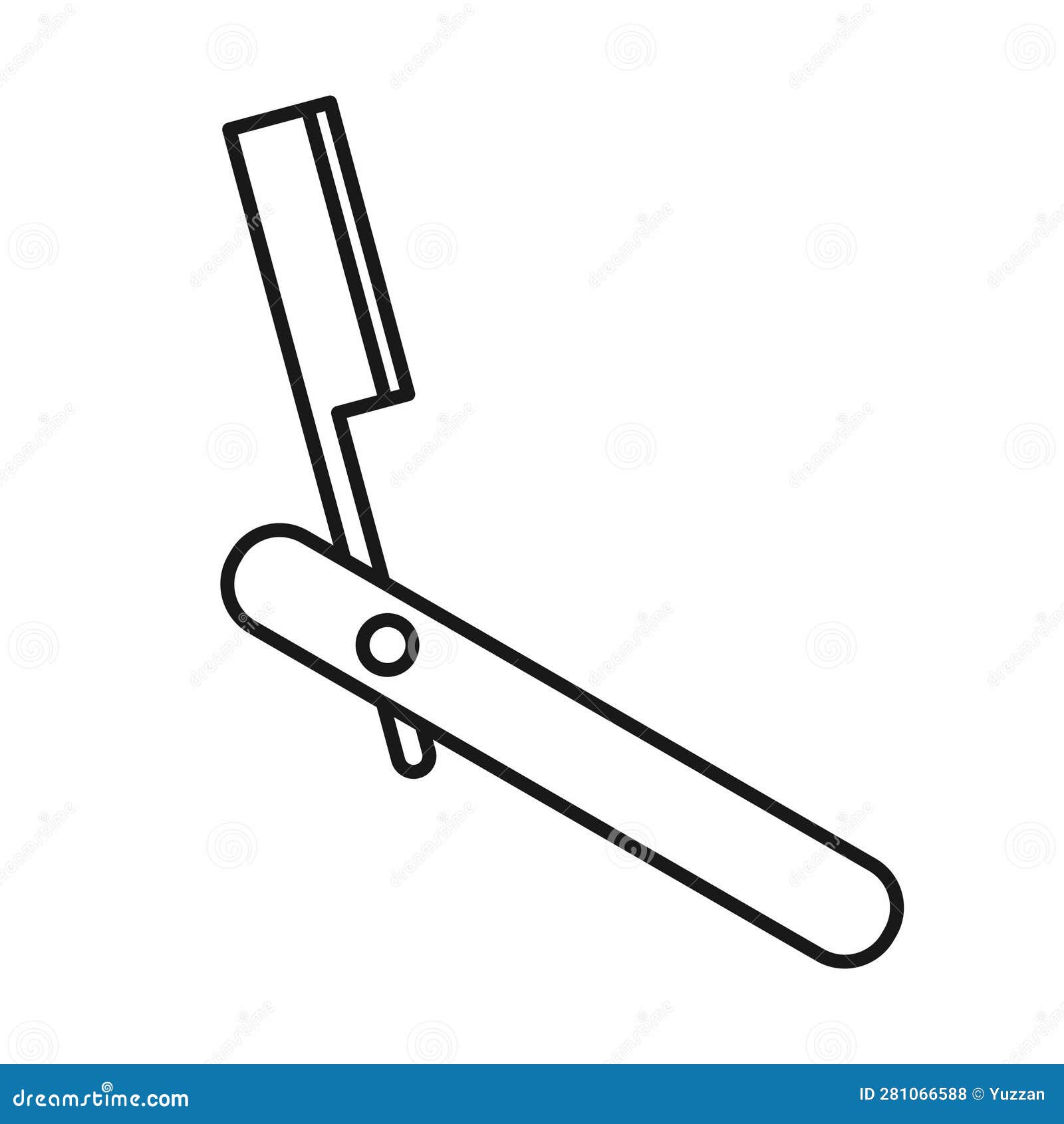 Barber Straight Edge Razor - Silhouette Vector Illustration ... Barber Straight Edge Razor - Silhouette Vector Illustration ...
