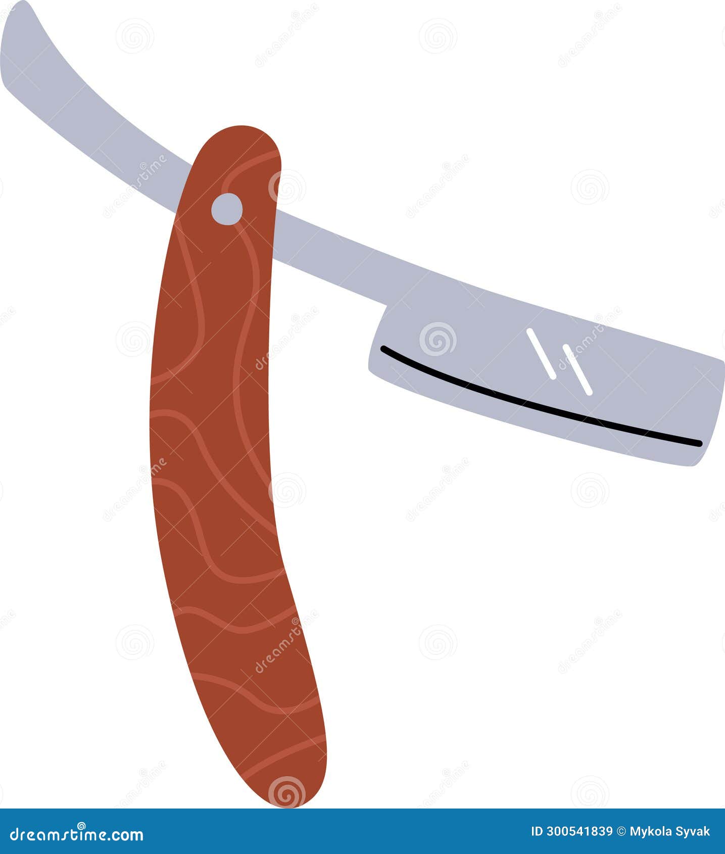 Barber Straight Razor stock illustration. Illustration of icon - 300541839