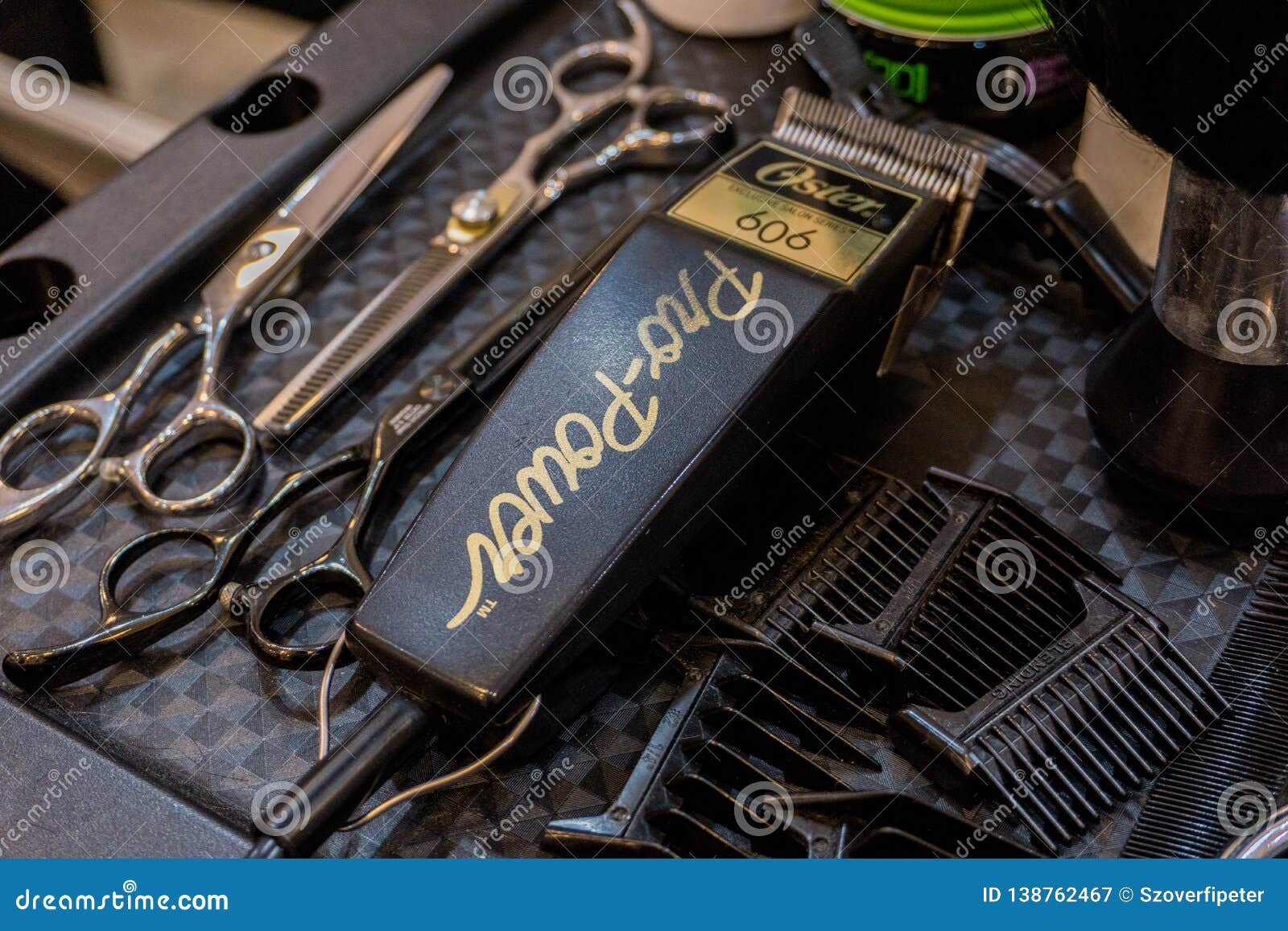 Barber Tool Set with Scissors. Stock Image - Image of tool, saloon ...