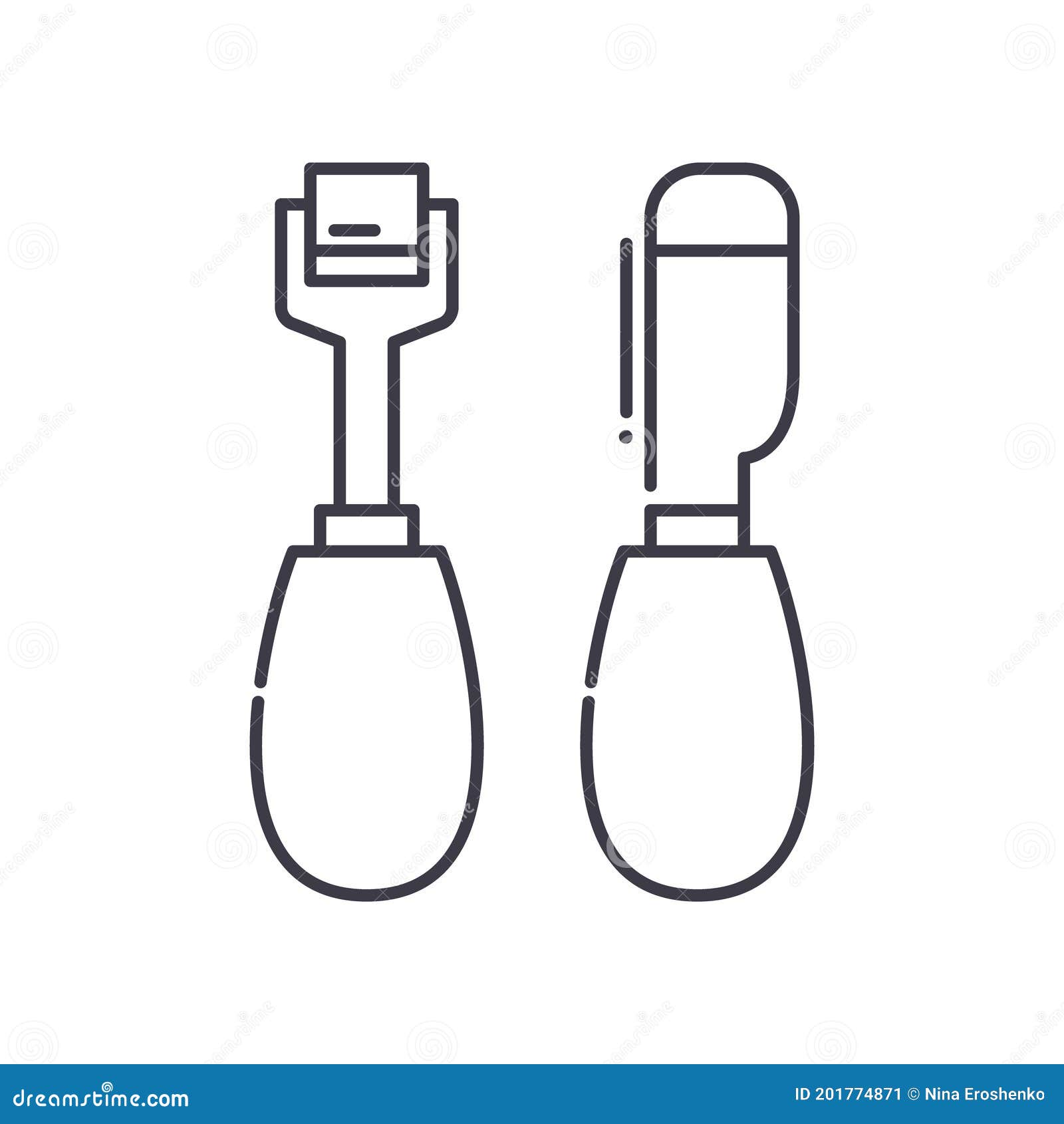 Barber Tools Icon, Linear Isolated Illustration, Thin Line Vector, Web ...